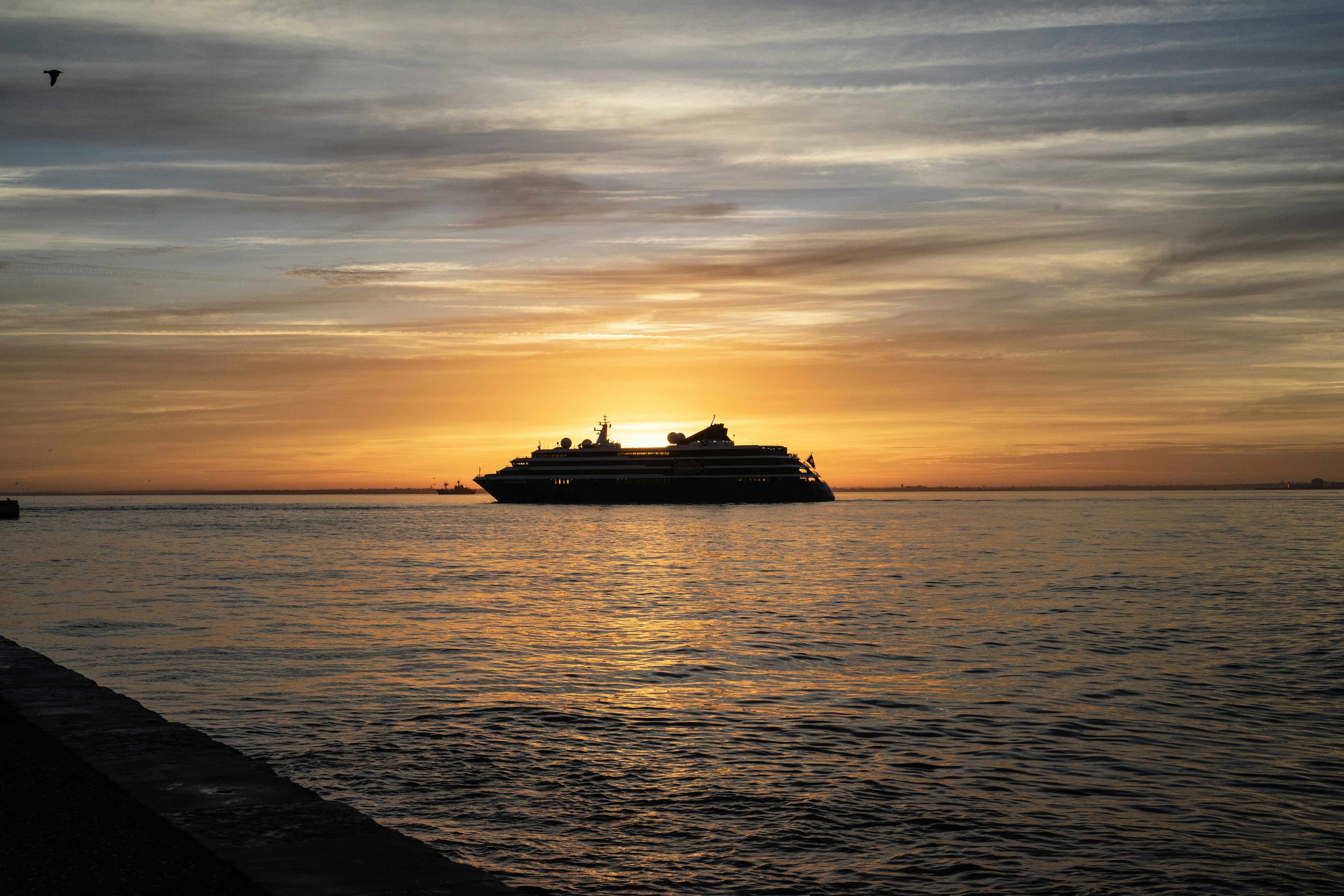 Serenity at Sea: A Sunset Voyage