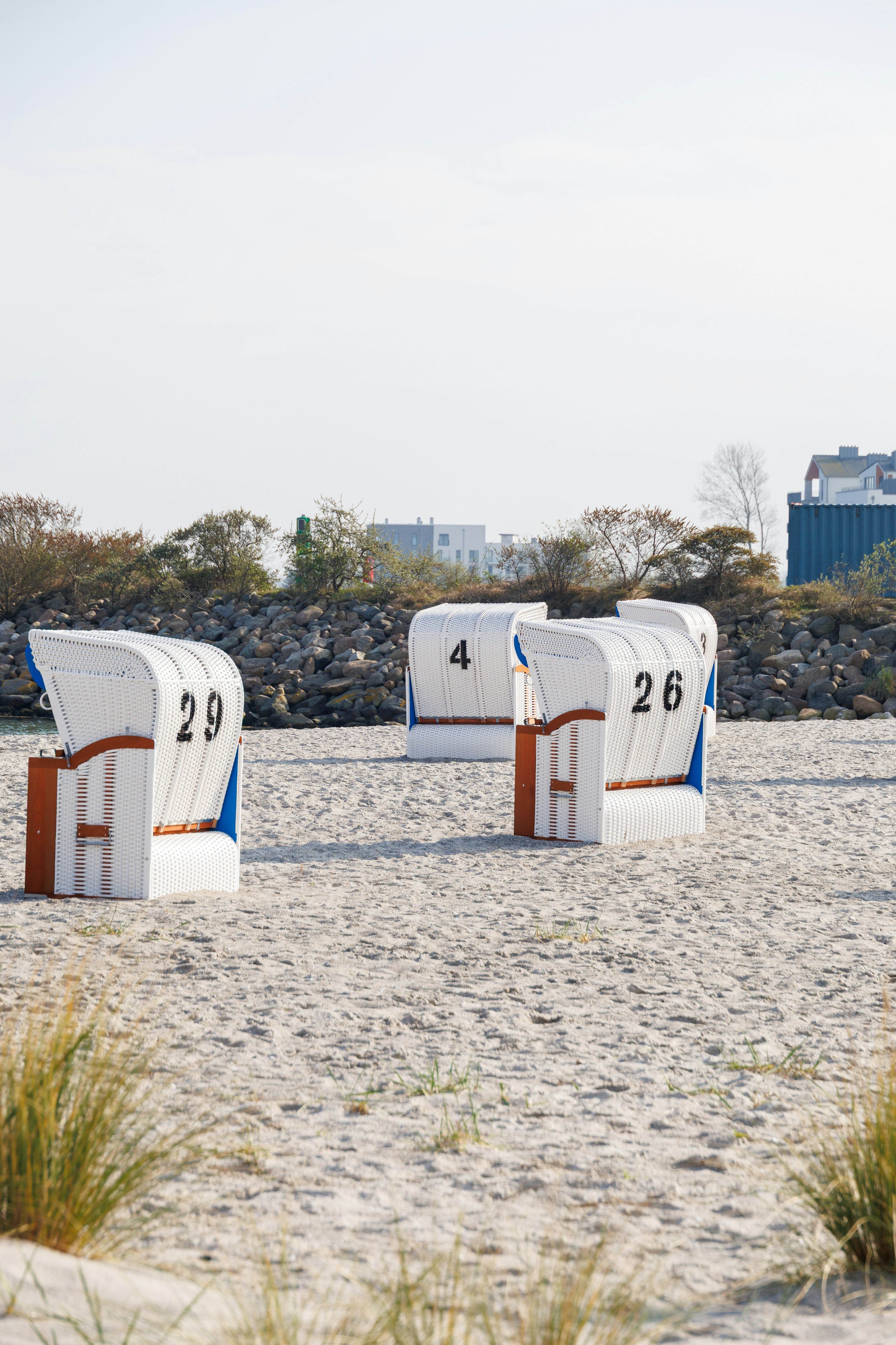 Beachside Serenity: The Calm of Empty Chairs