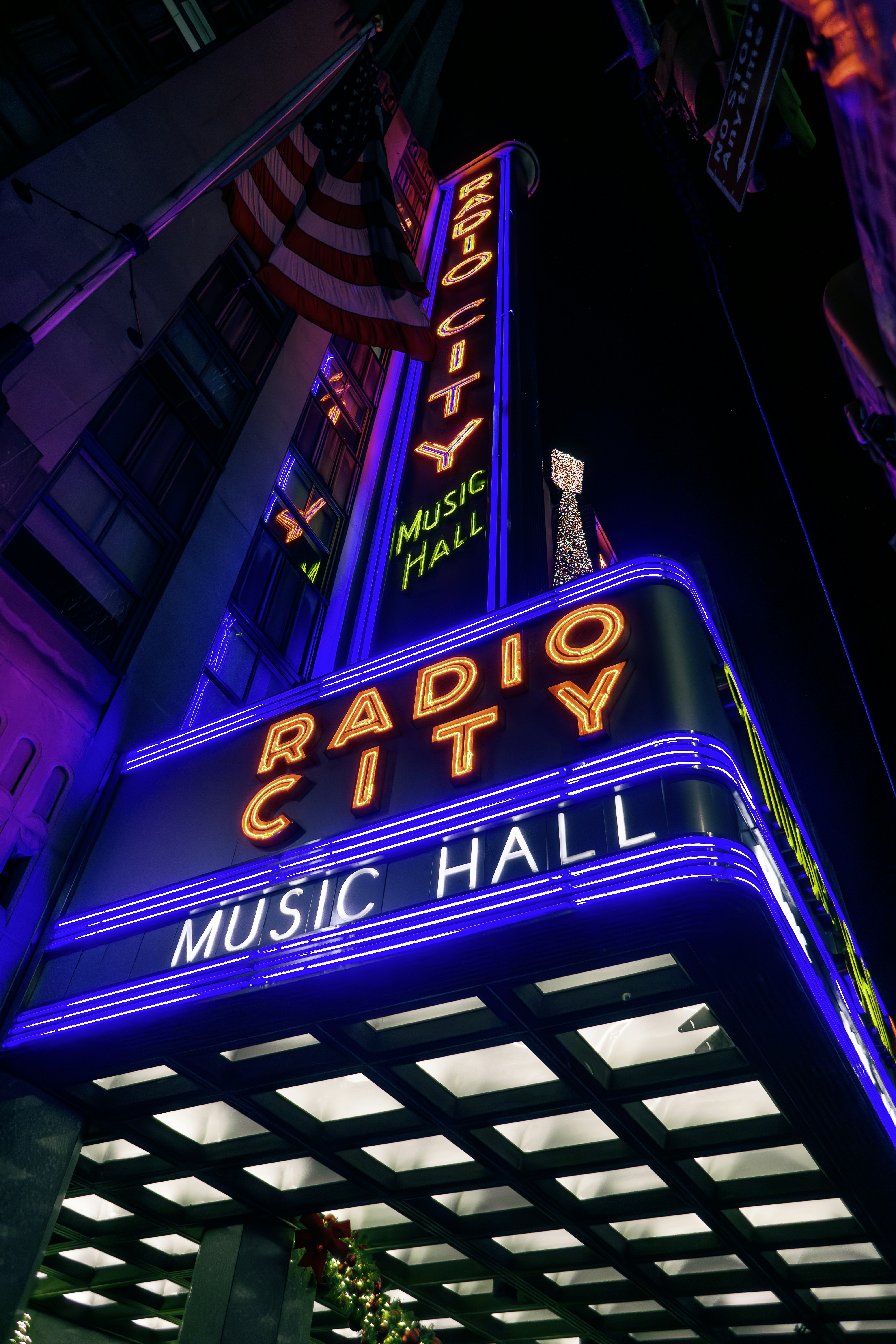 Neon Dreams Above the City Streets