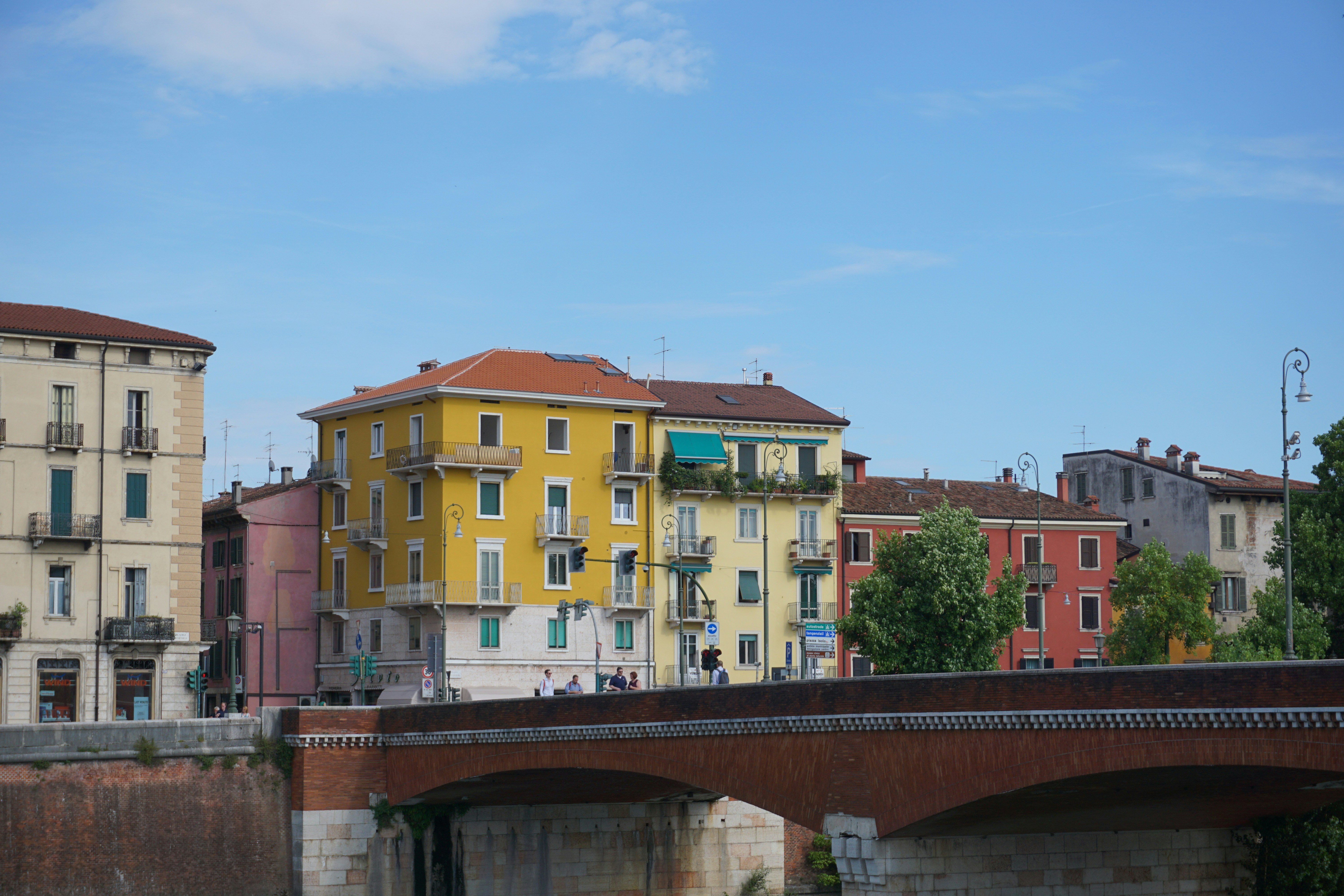 Colorful Riverside Flats under a Clear Sky