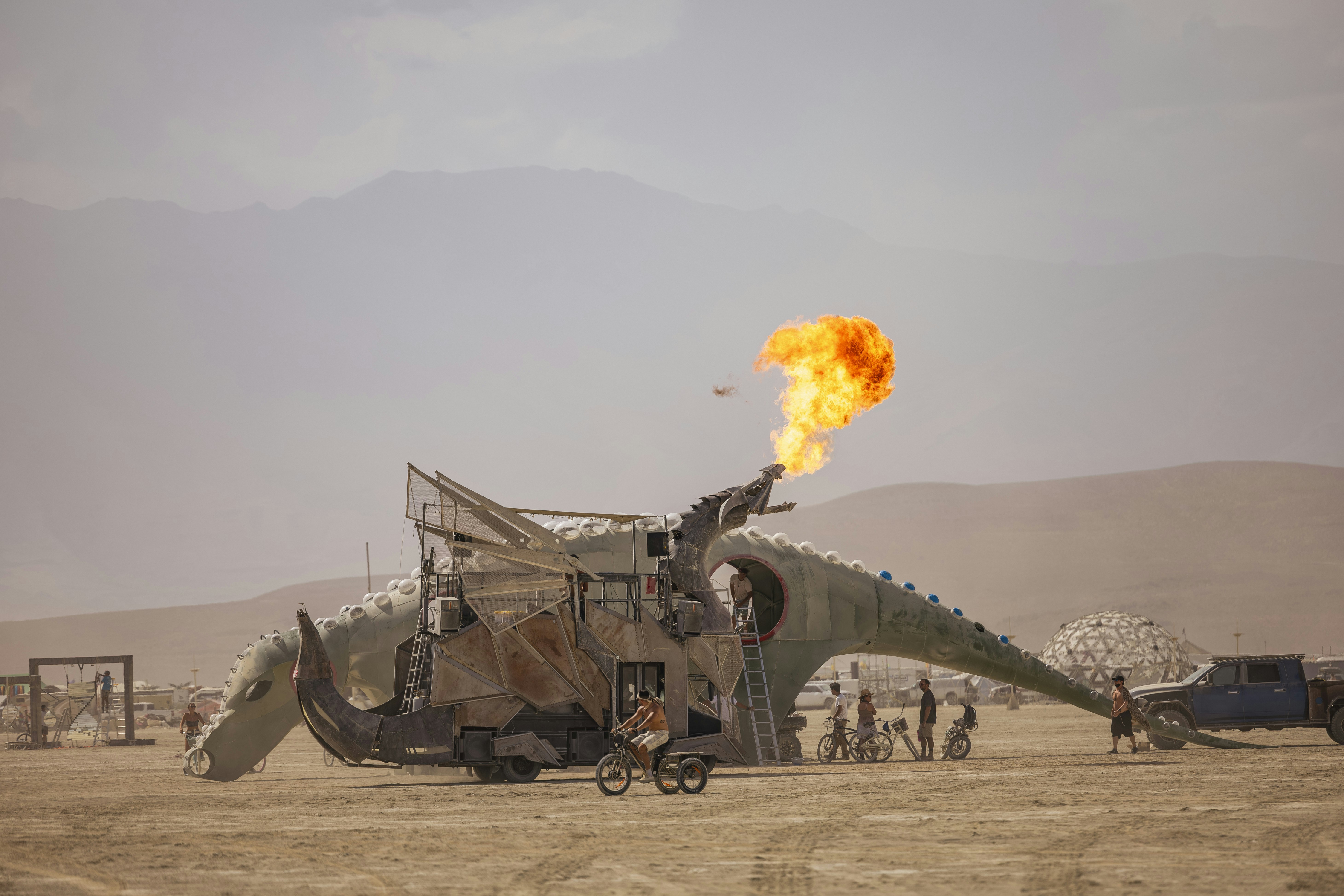 Fiery Breach: A Mobile Fire-breather at the Desert Assembly