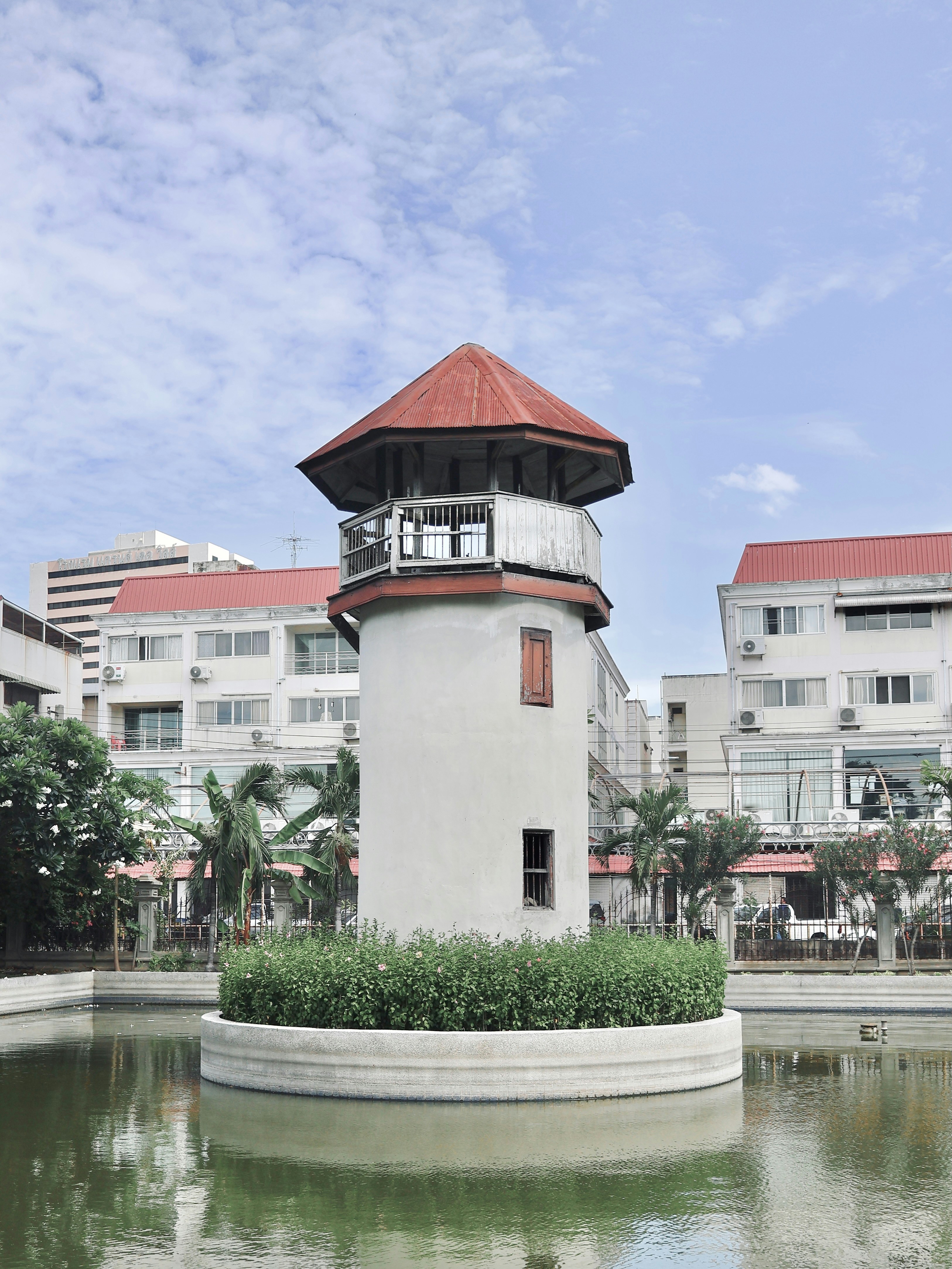 The Watchtower Amidst Urban Serenity