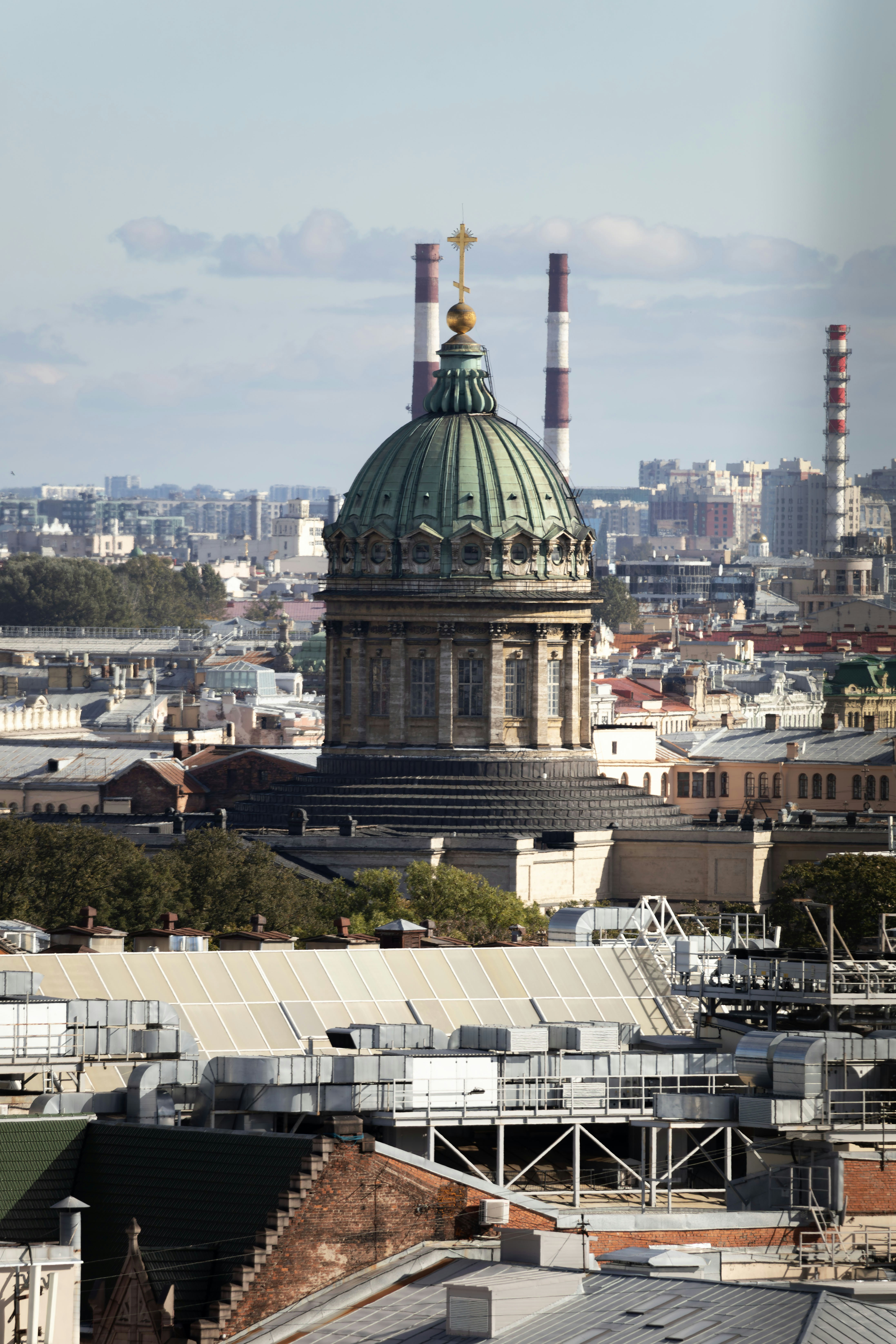 The Green Dome Amidst Urban Sprawl
