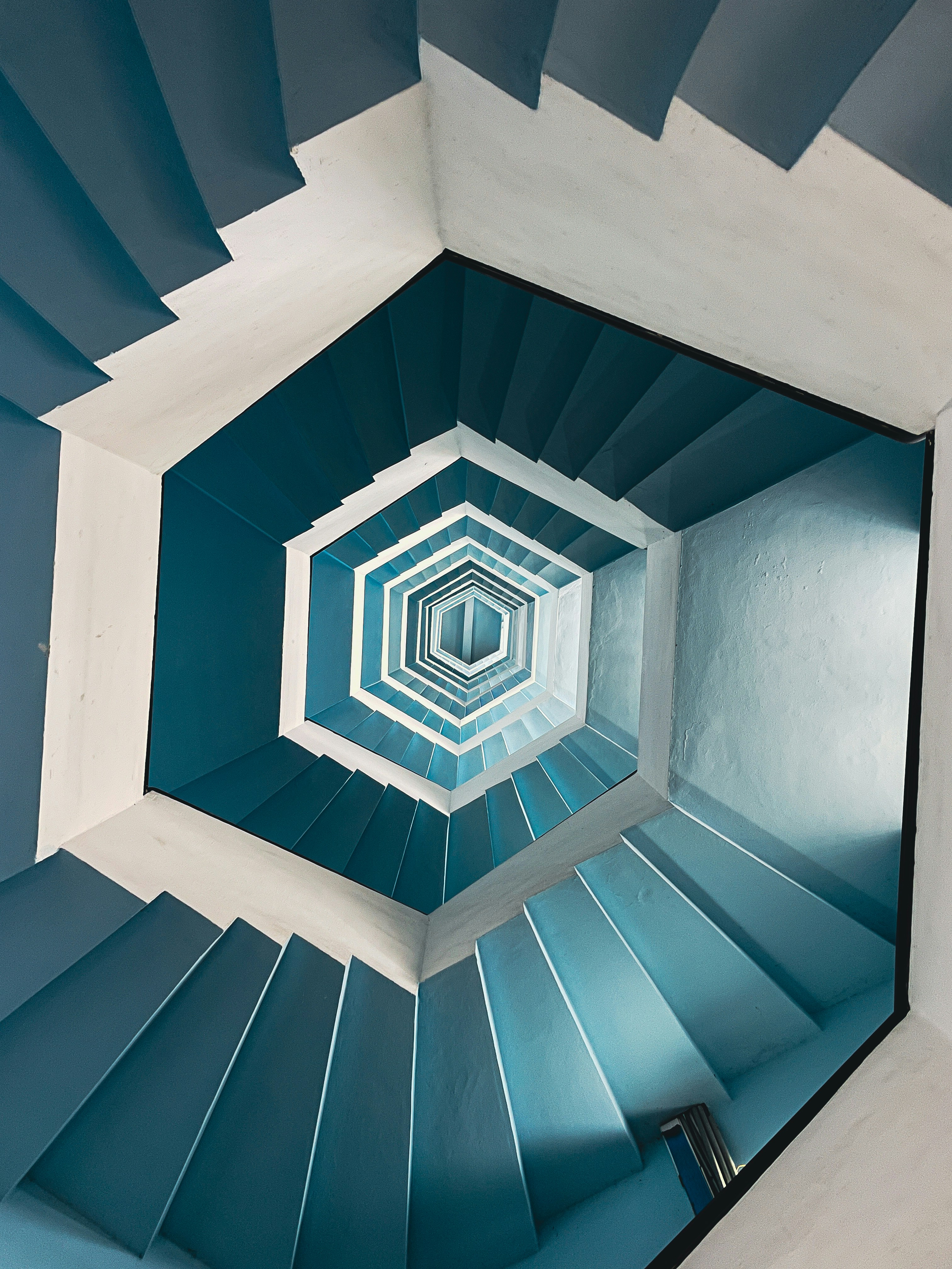 Spiral Serenity: A Journey Through Blue