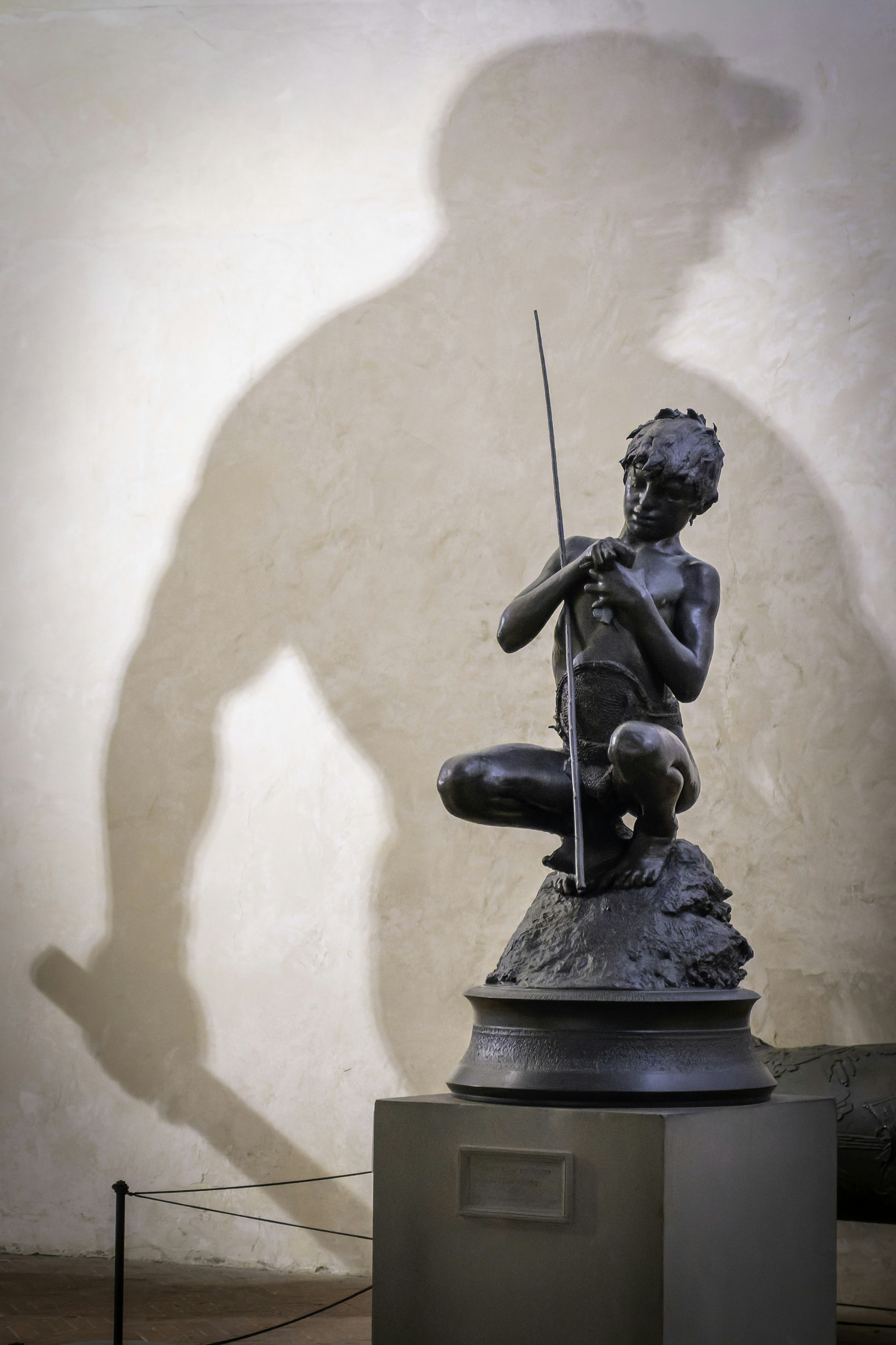 The Silent Guardian: A Young Sentinel in Bronze