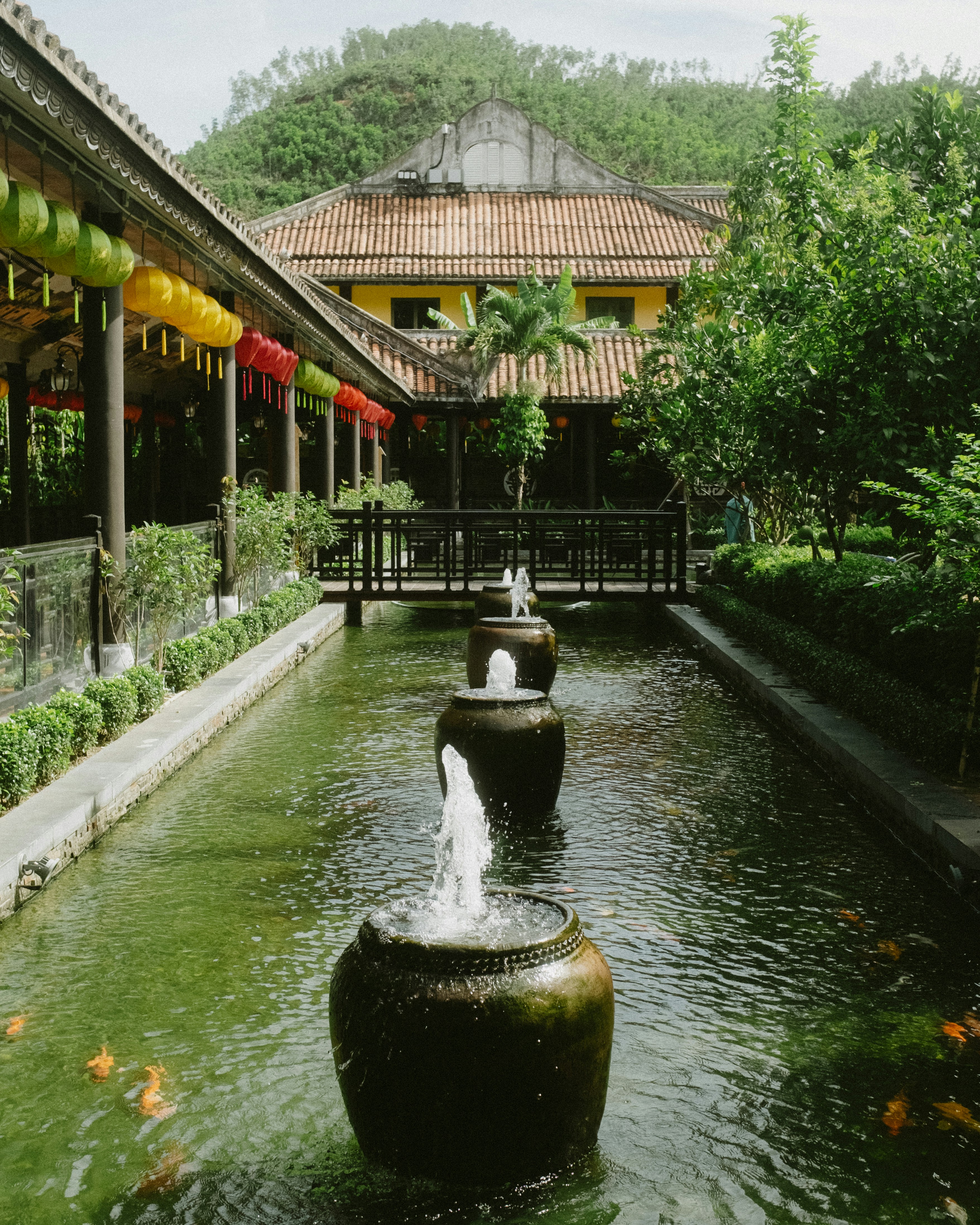 Harmony of Water and Tradition in a Serene Garden