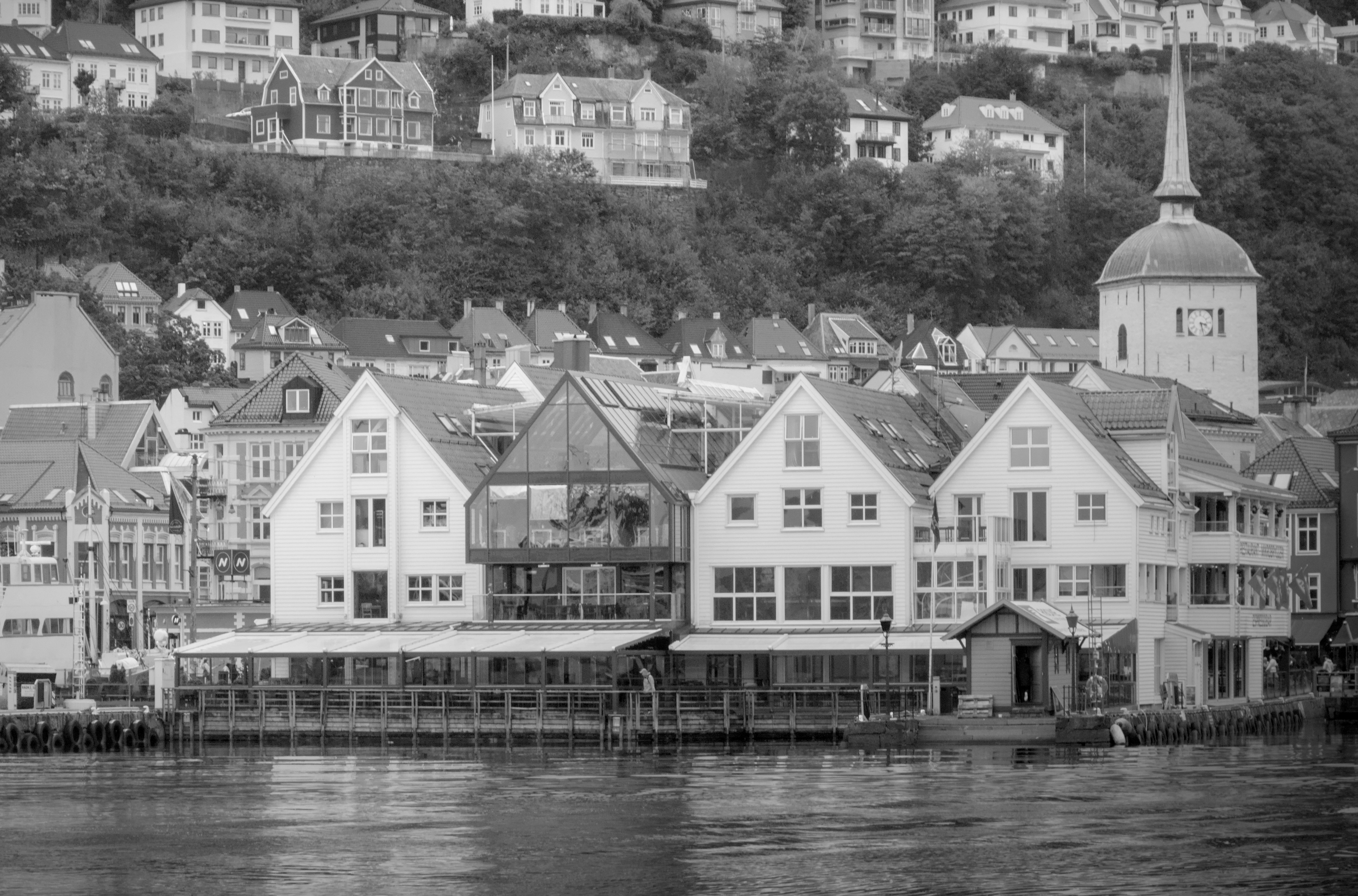 Zacharias bryggen | Row of historic buildings along a waterfront.