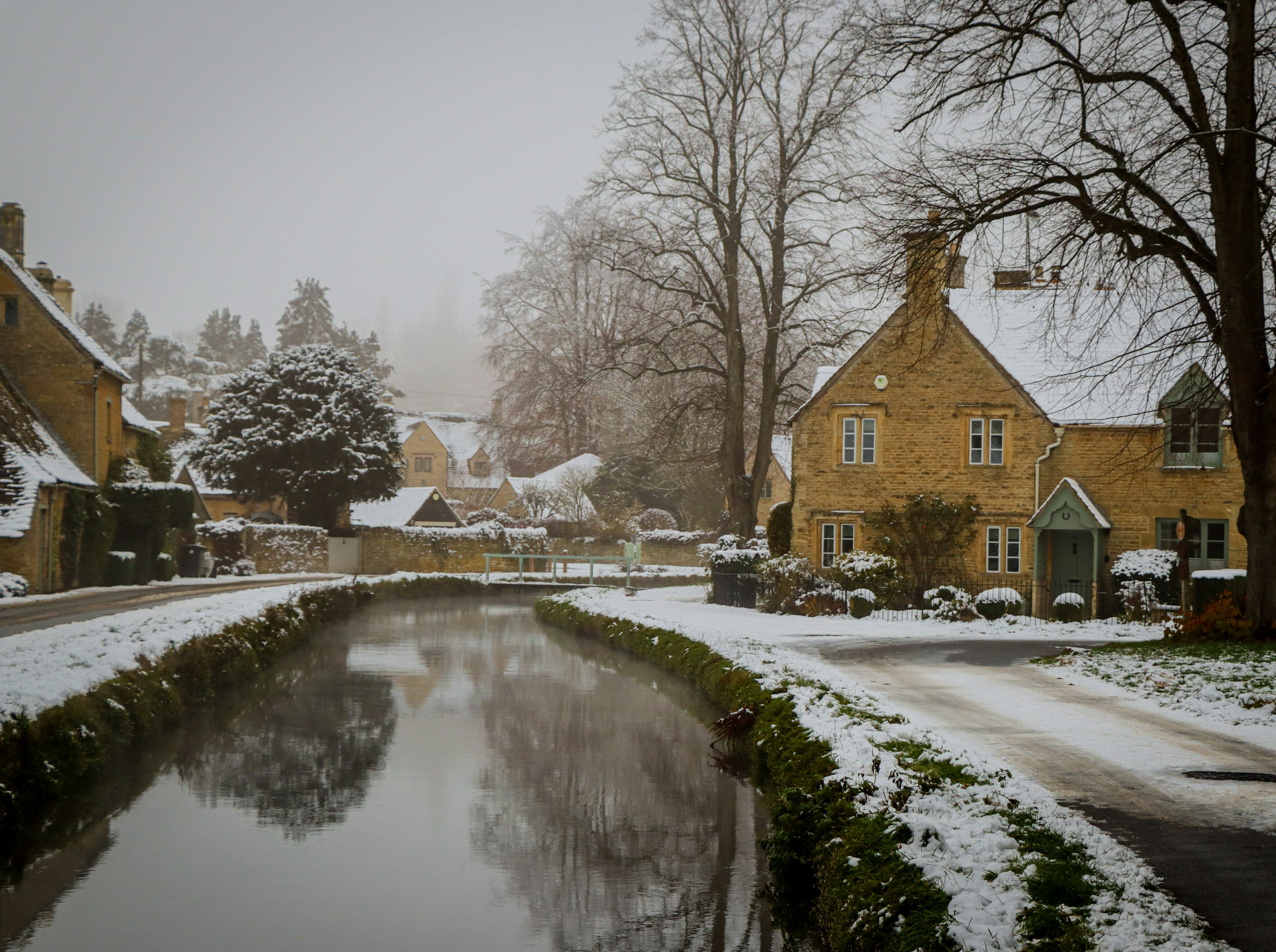 Whispers of Winter in a Quaint Village