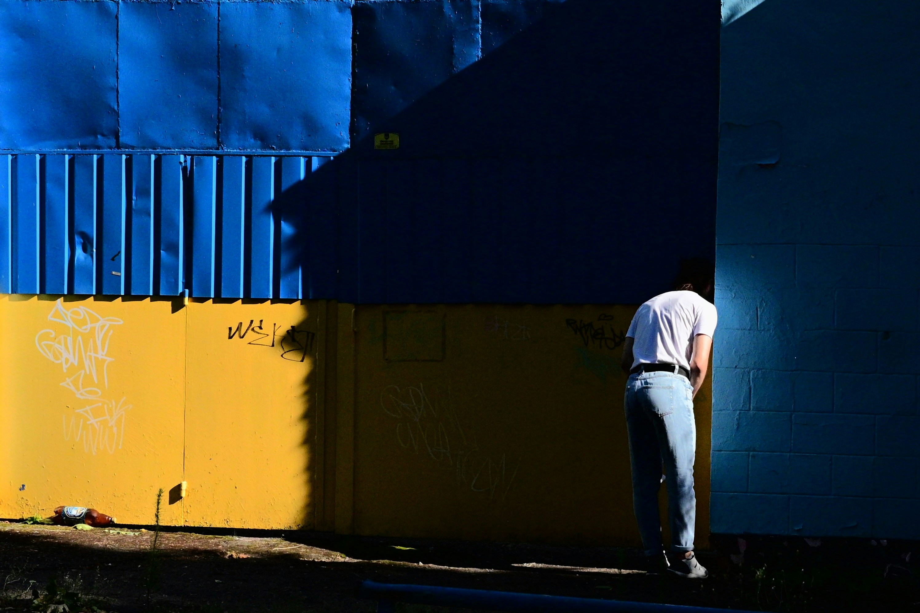 Urban Solitude: A Moment in Color