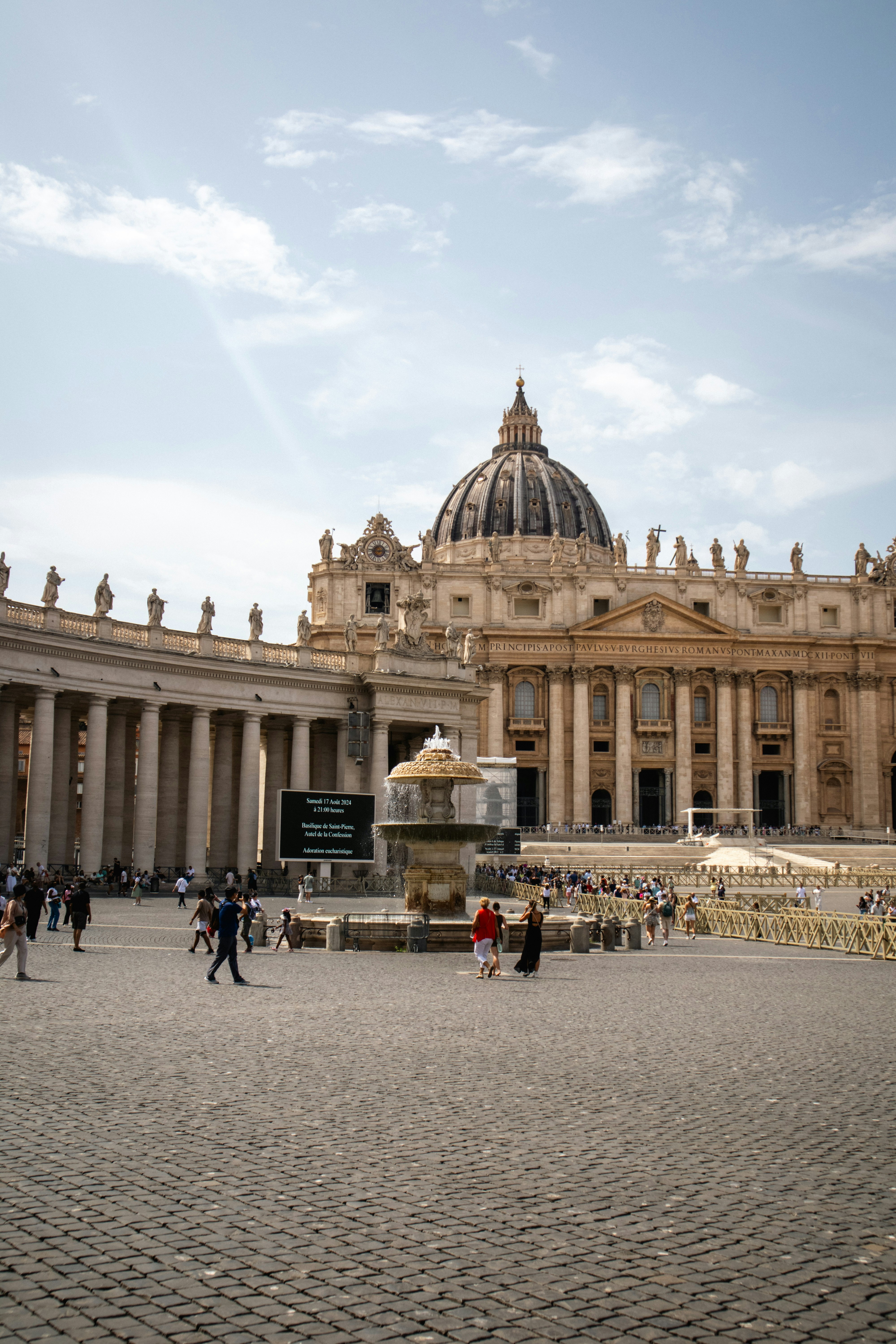 St. peter's basilica and square in vatican city.