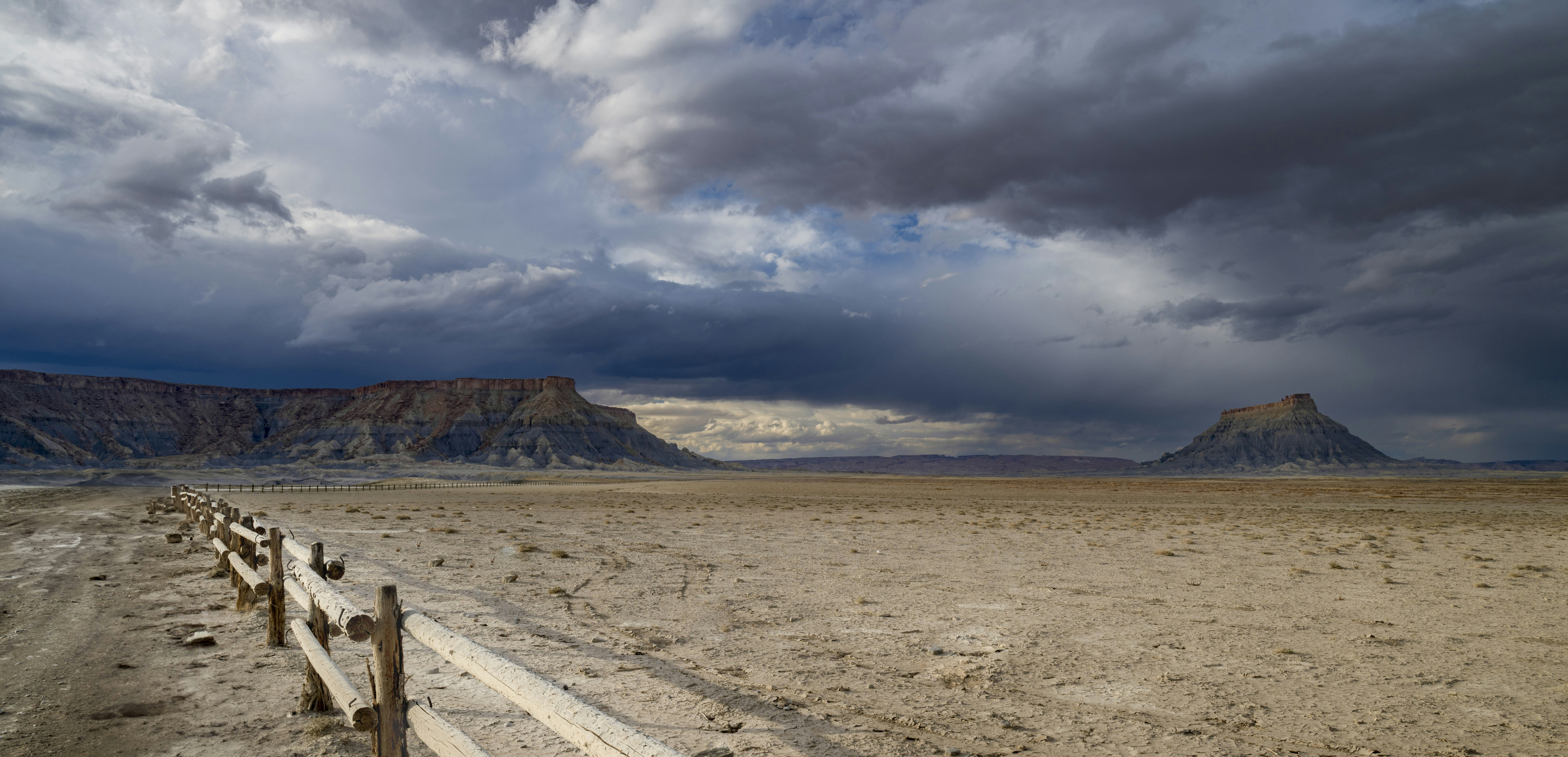 Deserted Ridge under a Stormy Sky