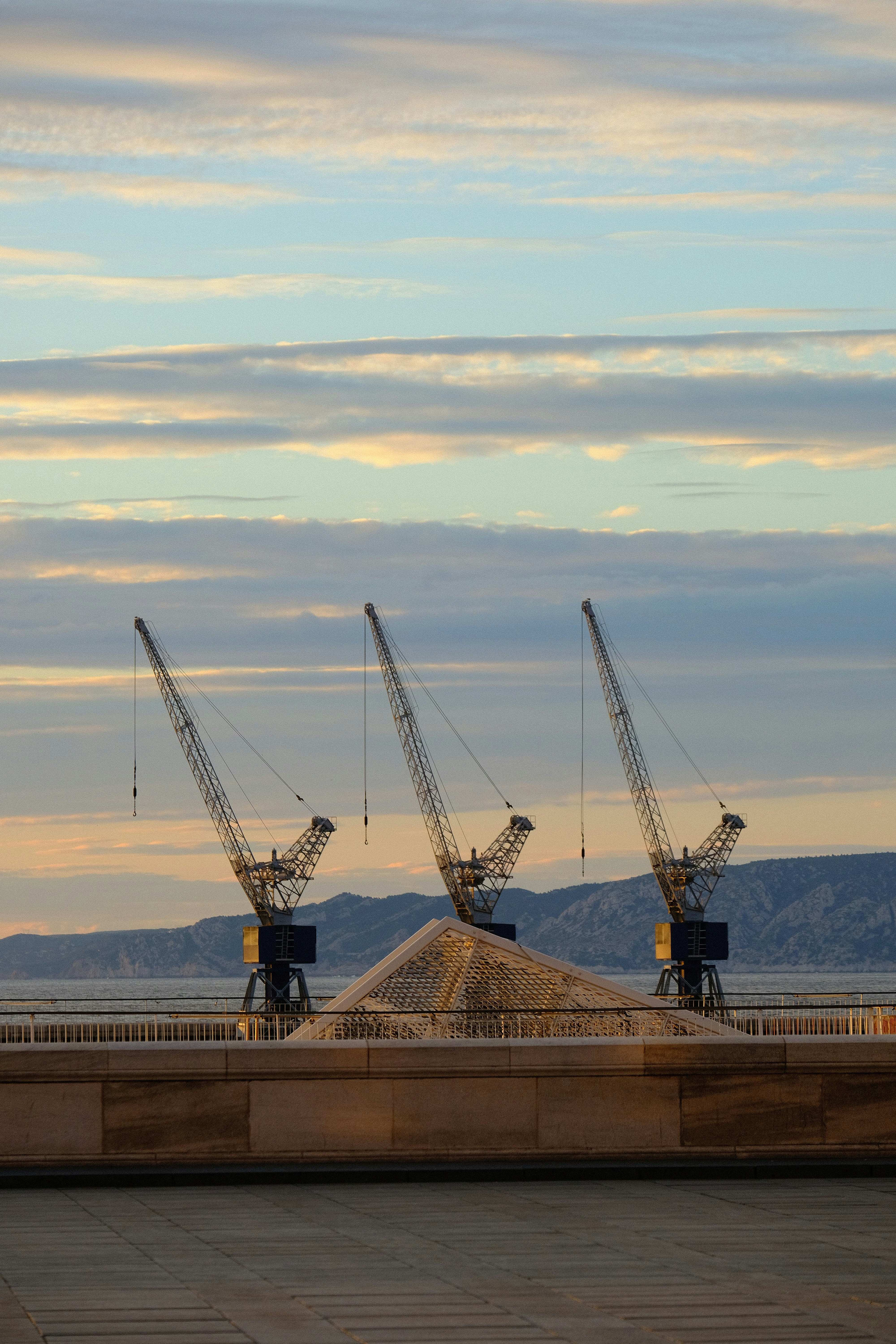 Industrial Elegance Against a Dusk Sky