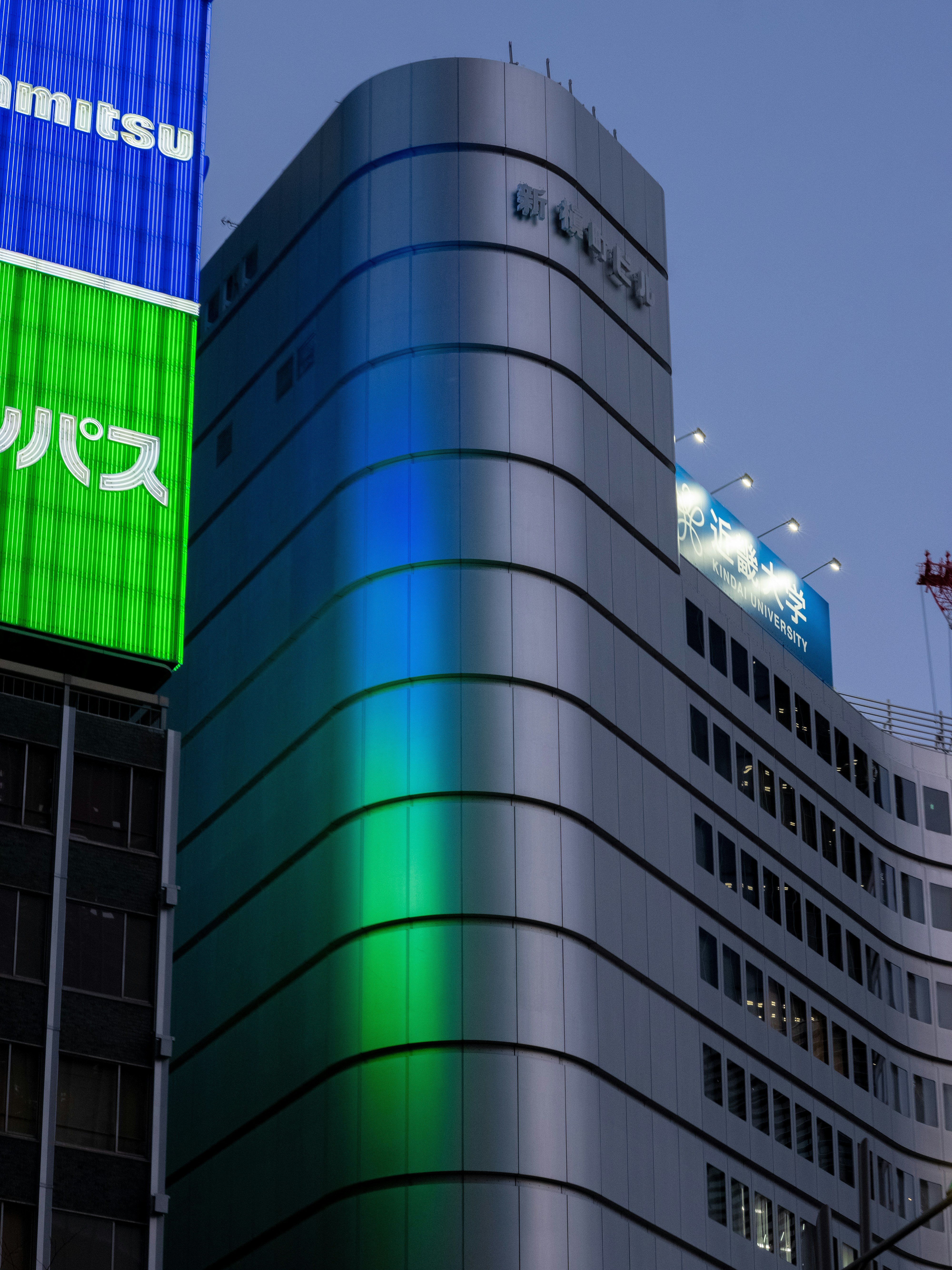 Neon Dreams: Urban Reflections at Dusk