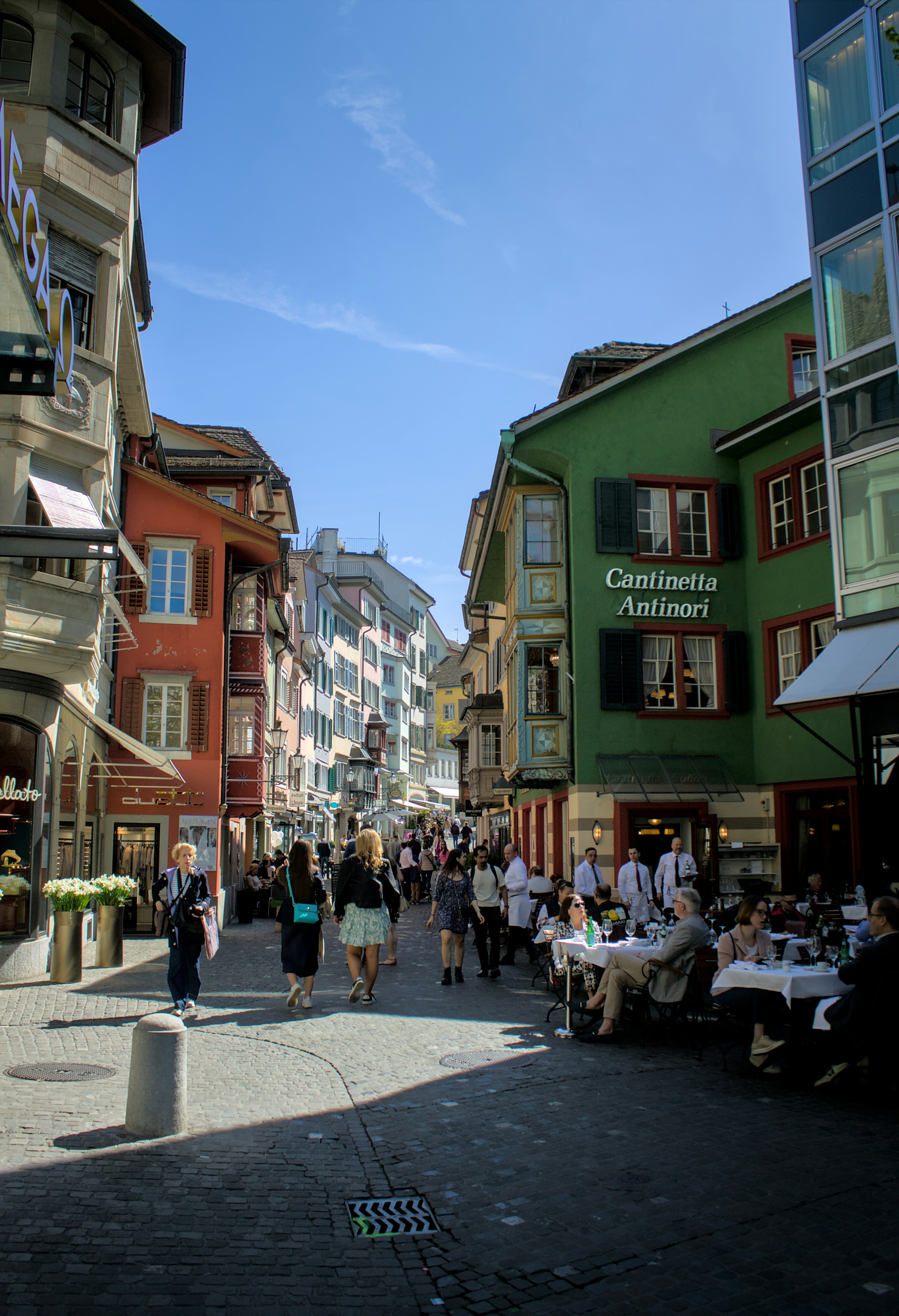 Charming Alleyway of Colorful Facades