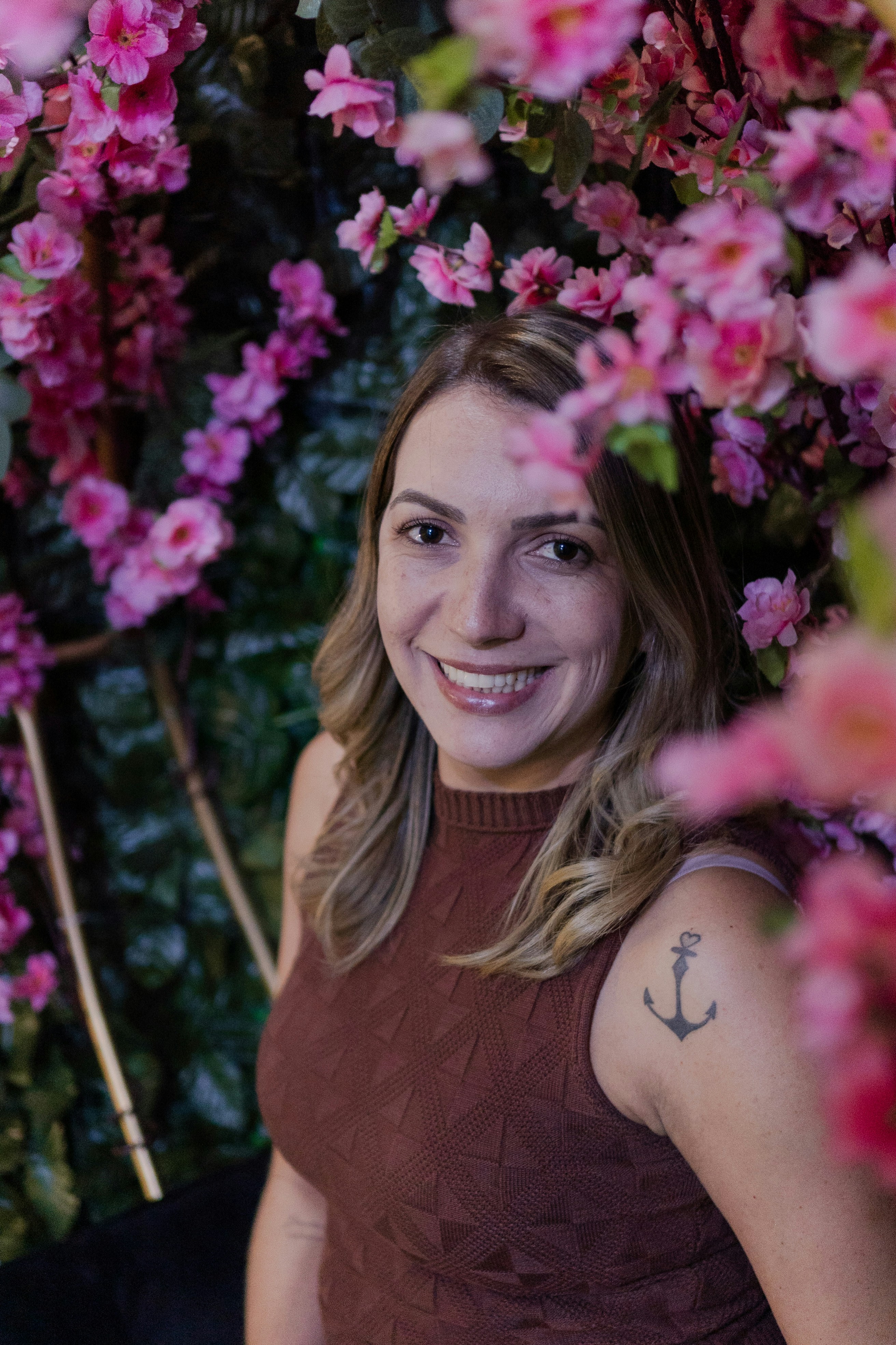 Floral Embrace: A Moment of Joy