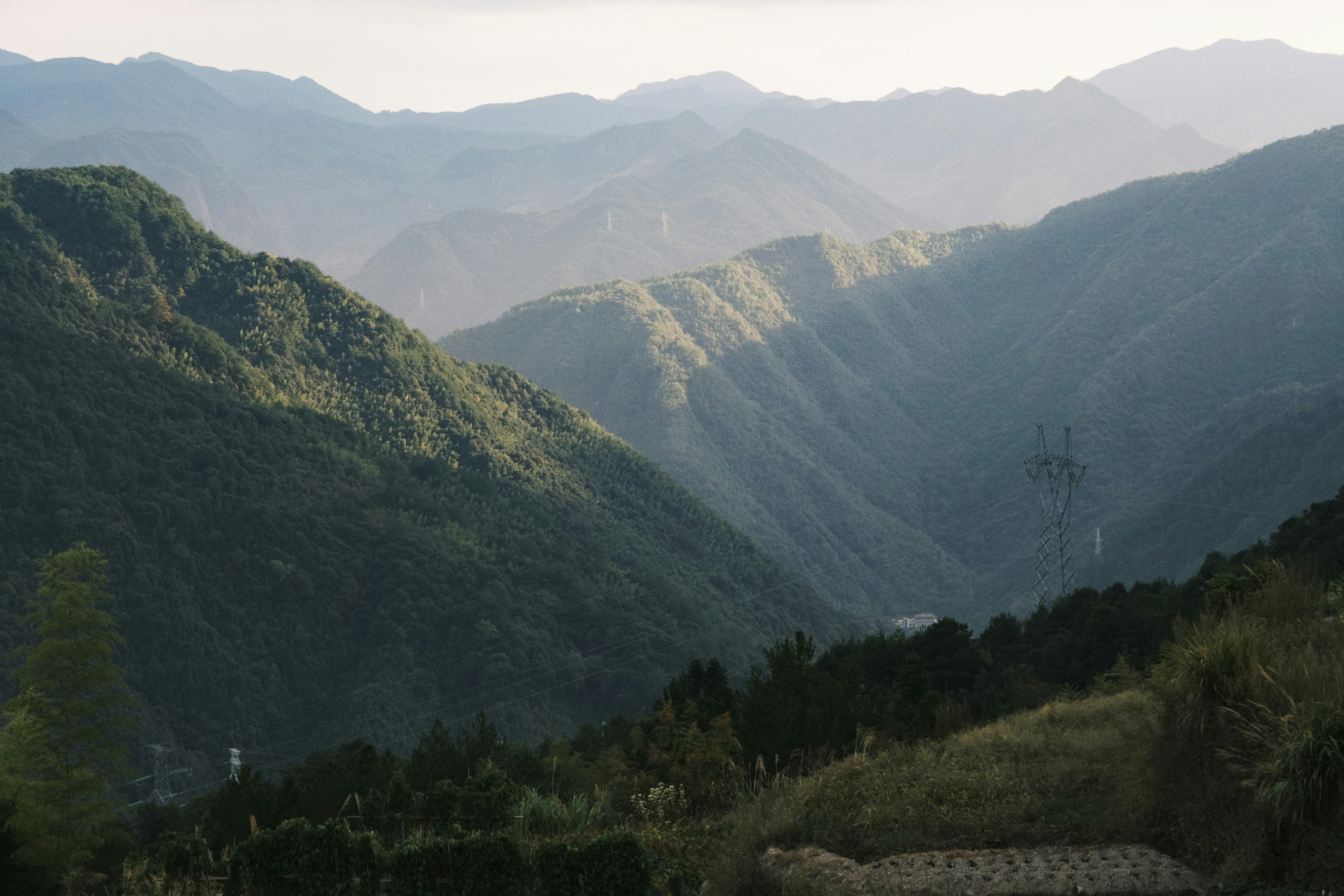 Sunlight illuminates rolling green mountain ranges. photo – Free Forest ...