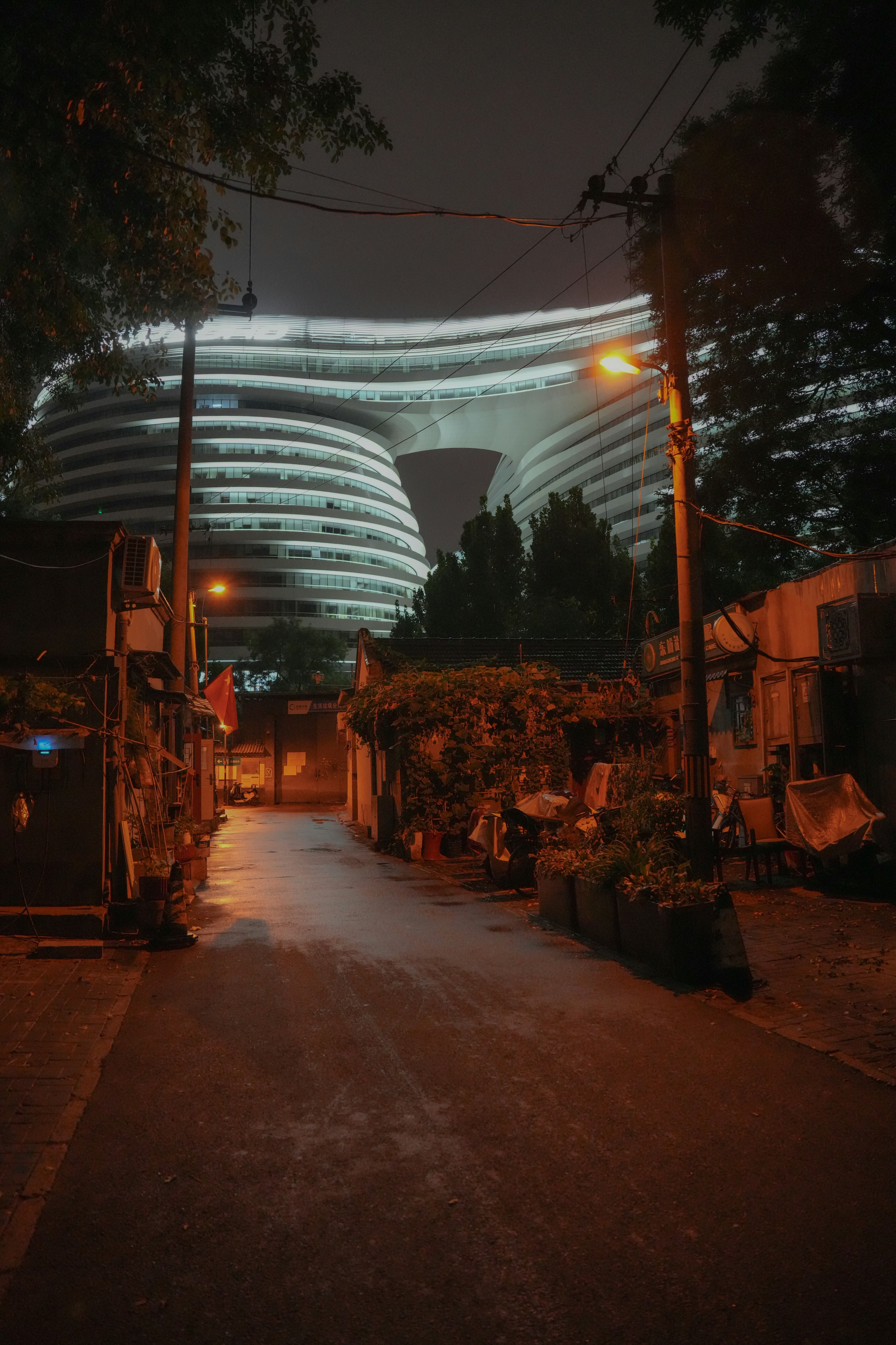 Urban Contrast: Modernity Meets Tradition