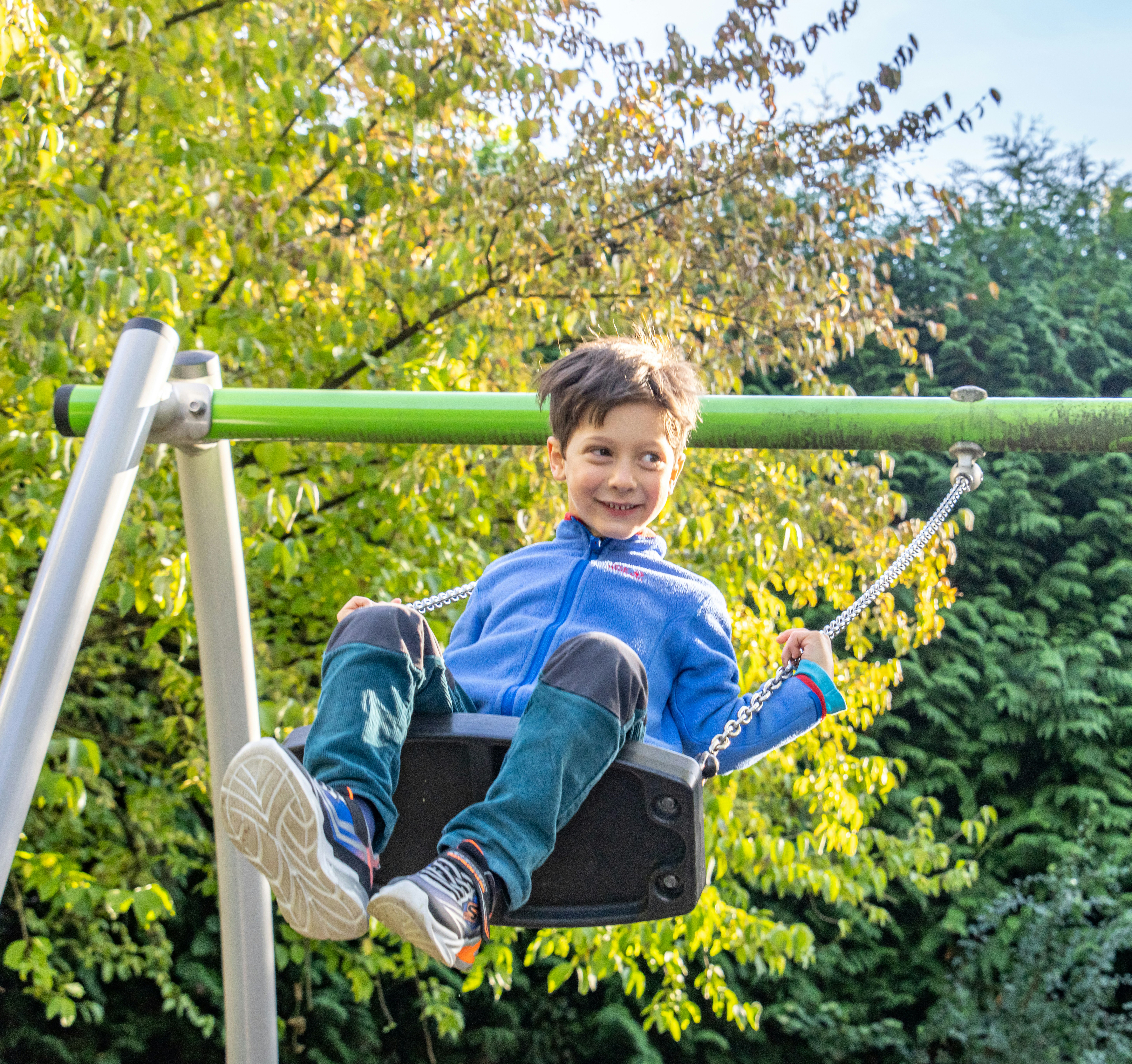 Joyful Moments on a Swing