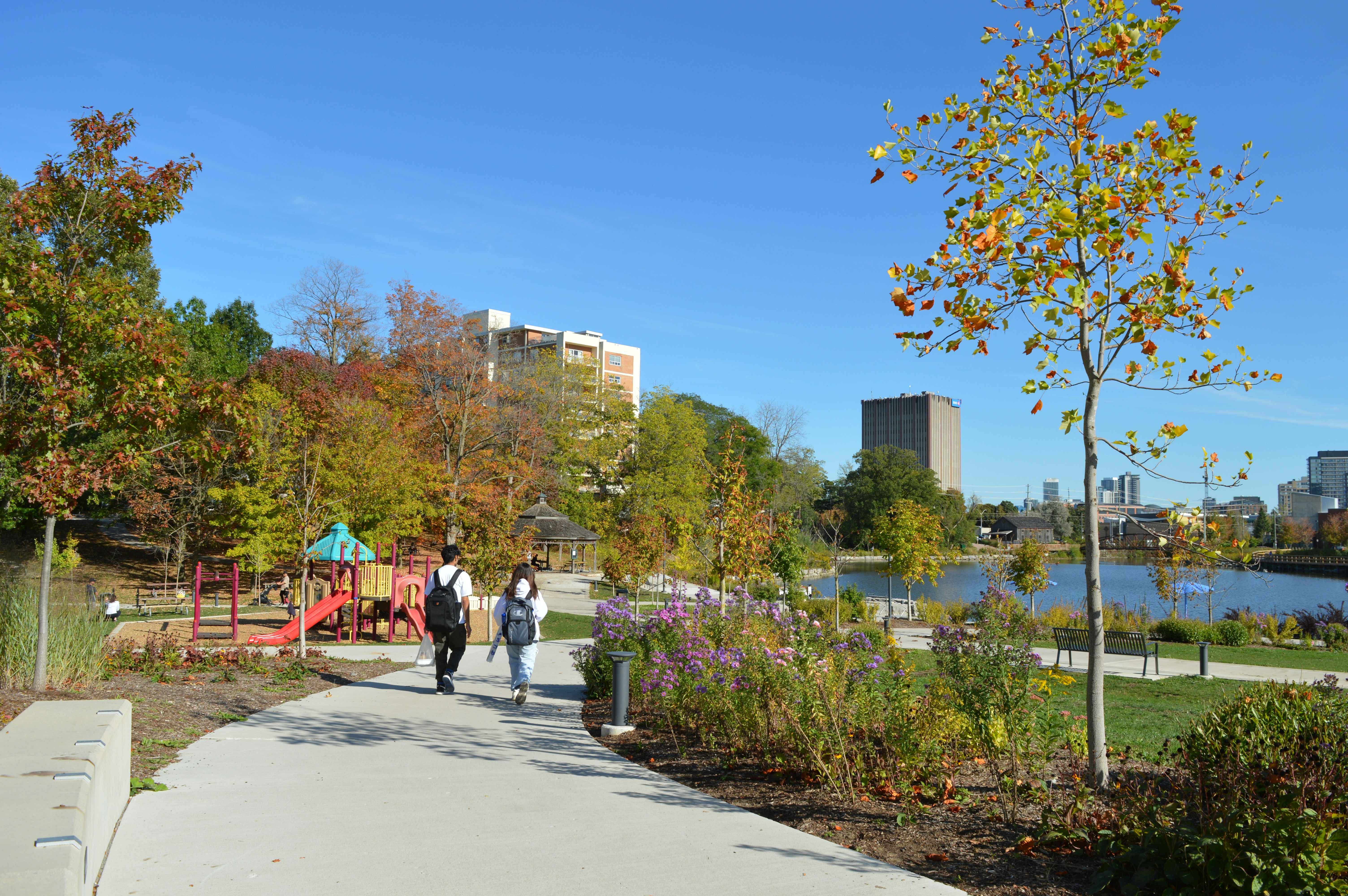 Waterfront in Waterloo Park, Ontario, Canada.