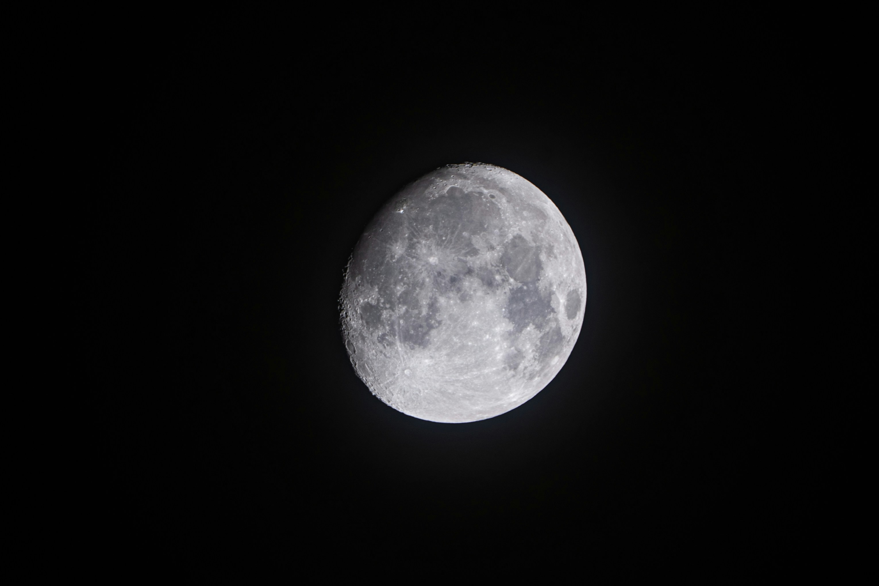 98% moon, the first supermoon in 2025 | The moon glows against the dark night sky.