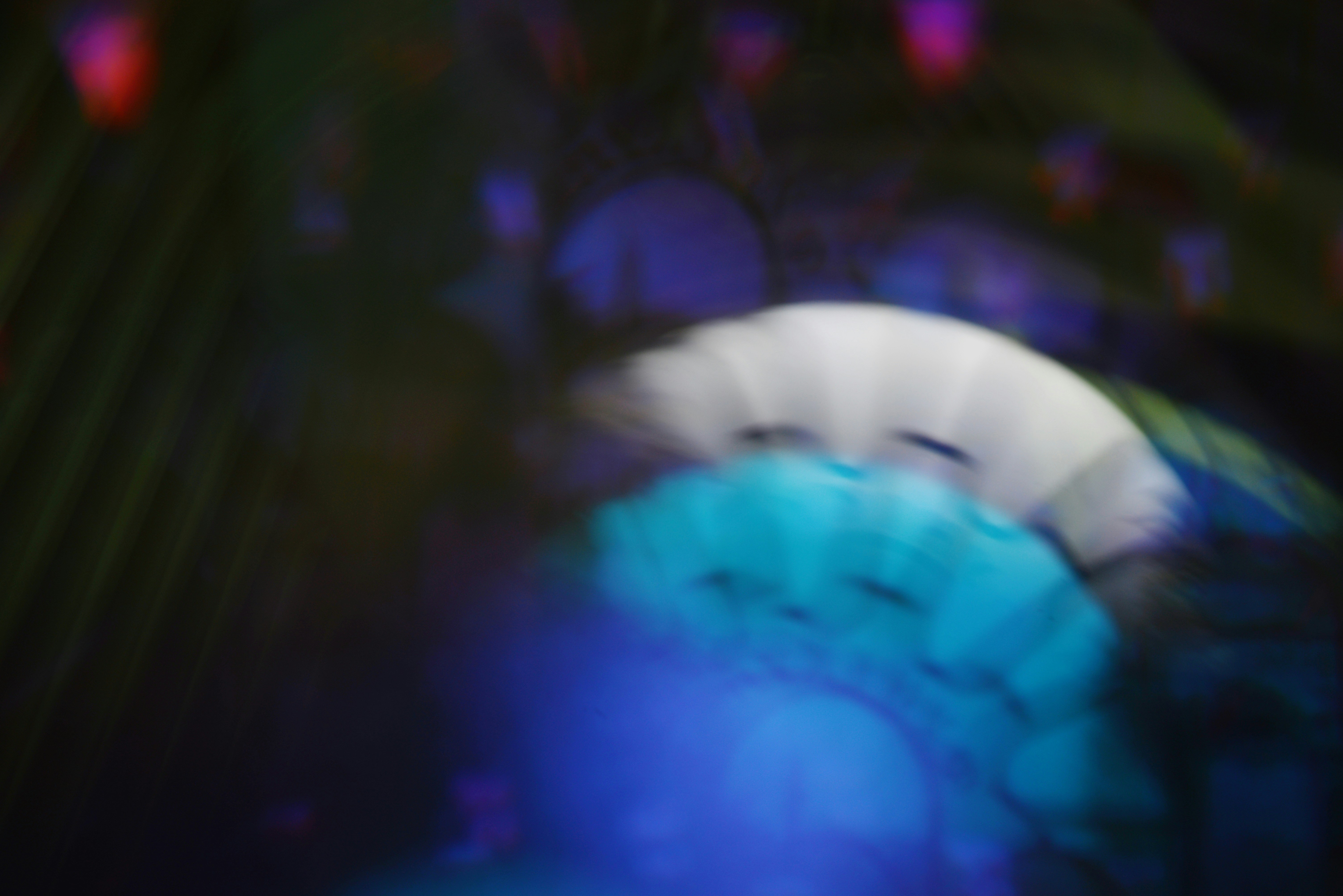 Abstract blue and purple bokeh lights background