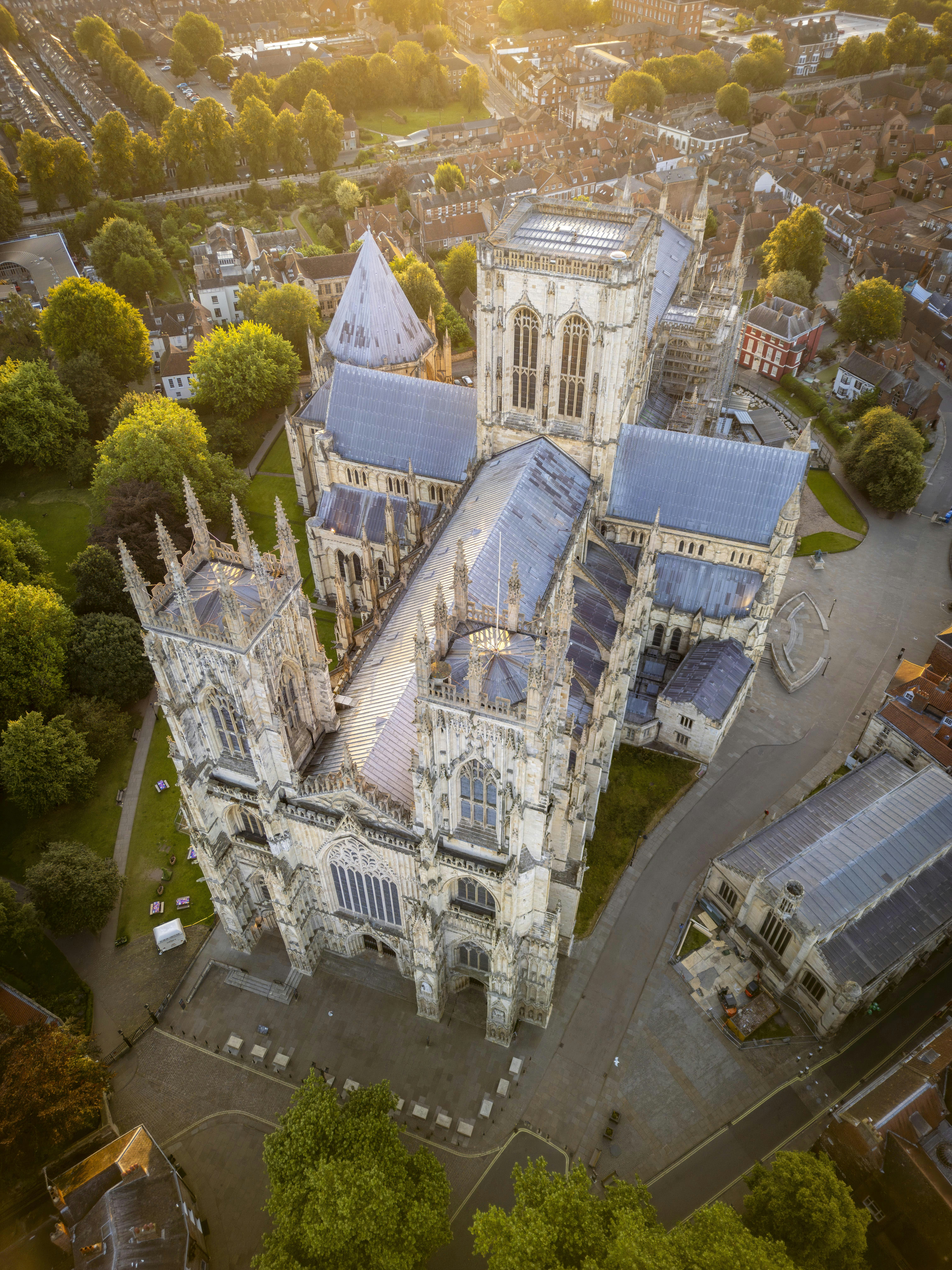 Gothic Grandeur: Aerial View of York Minster