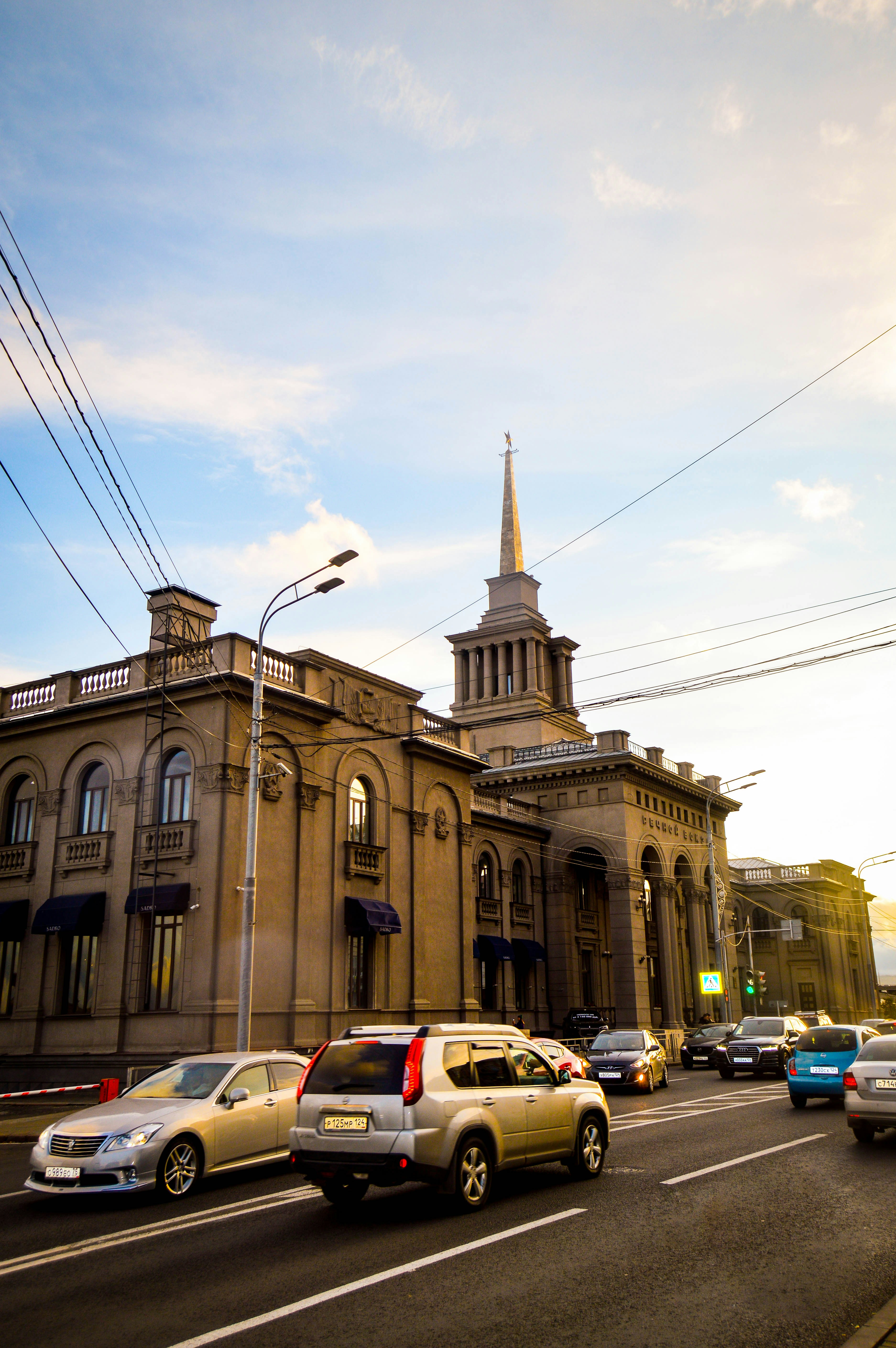 Architectural Elegance Under a Golden Sky