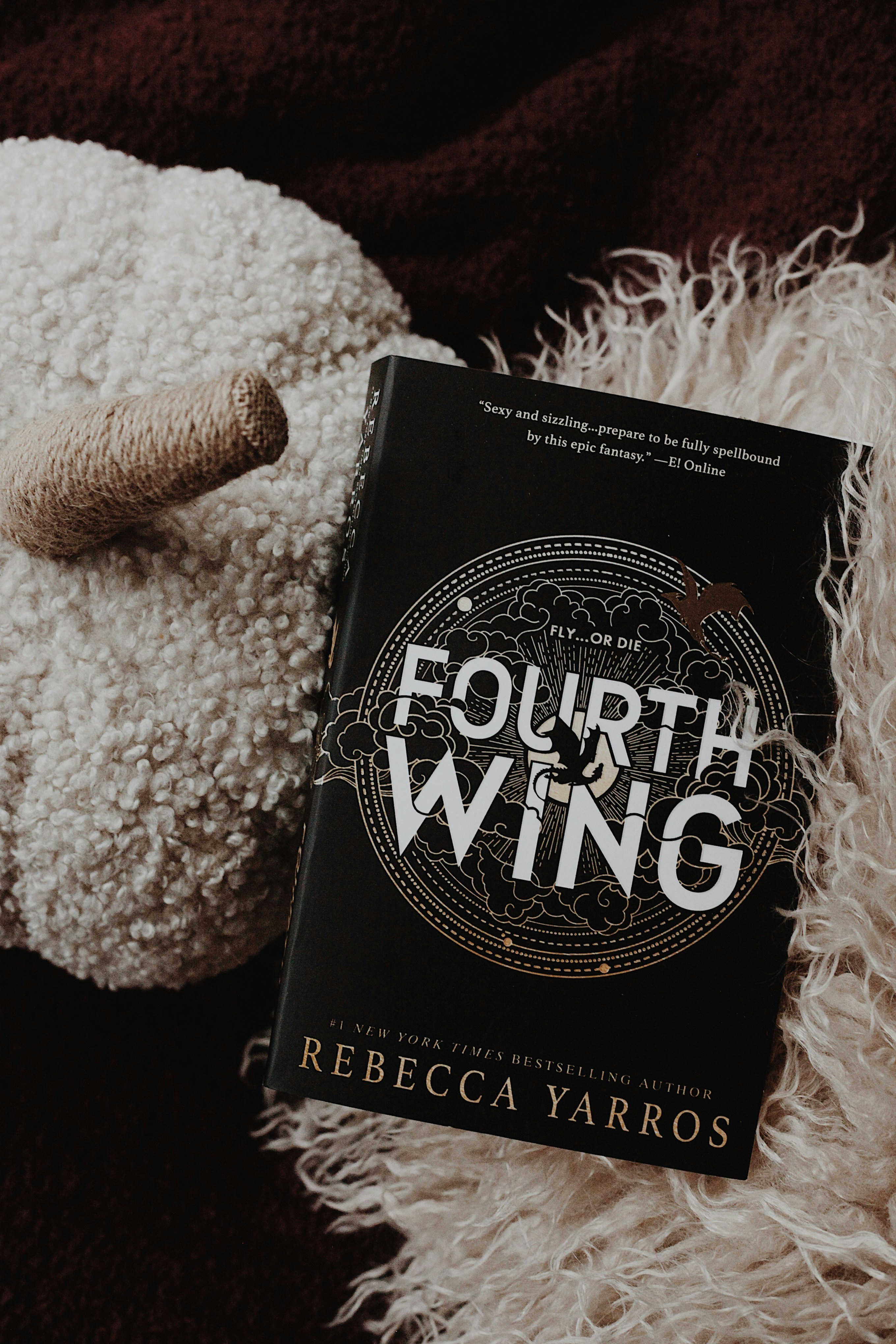 Processed with VSCO with m5 preset | Book cover of fourth wing by rebecca yarros.