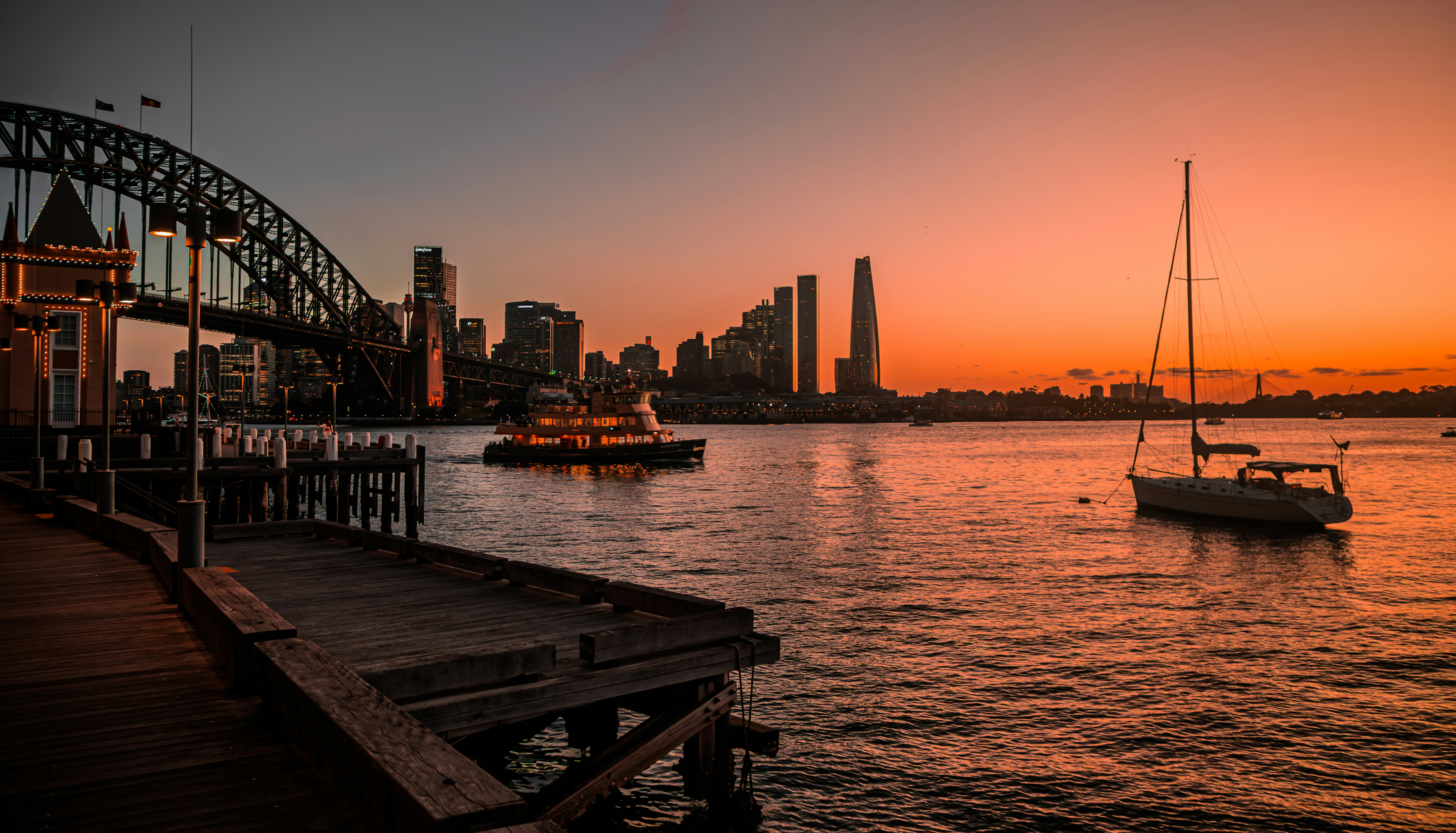 Twilight Reflections Over Sydney's Harbor