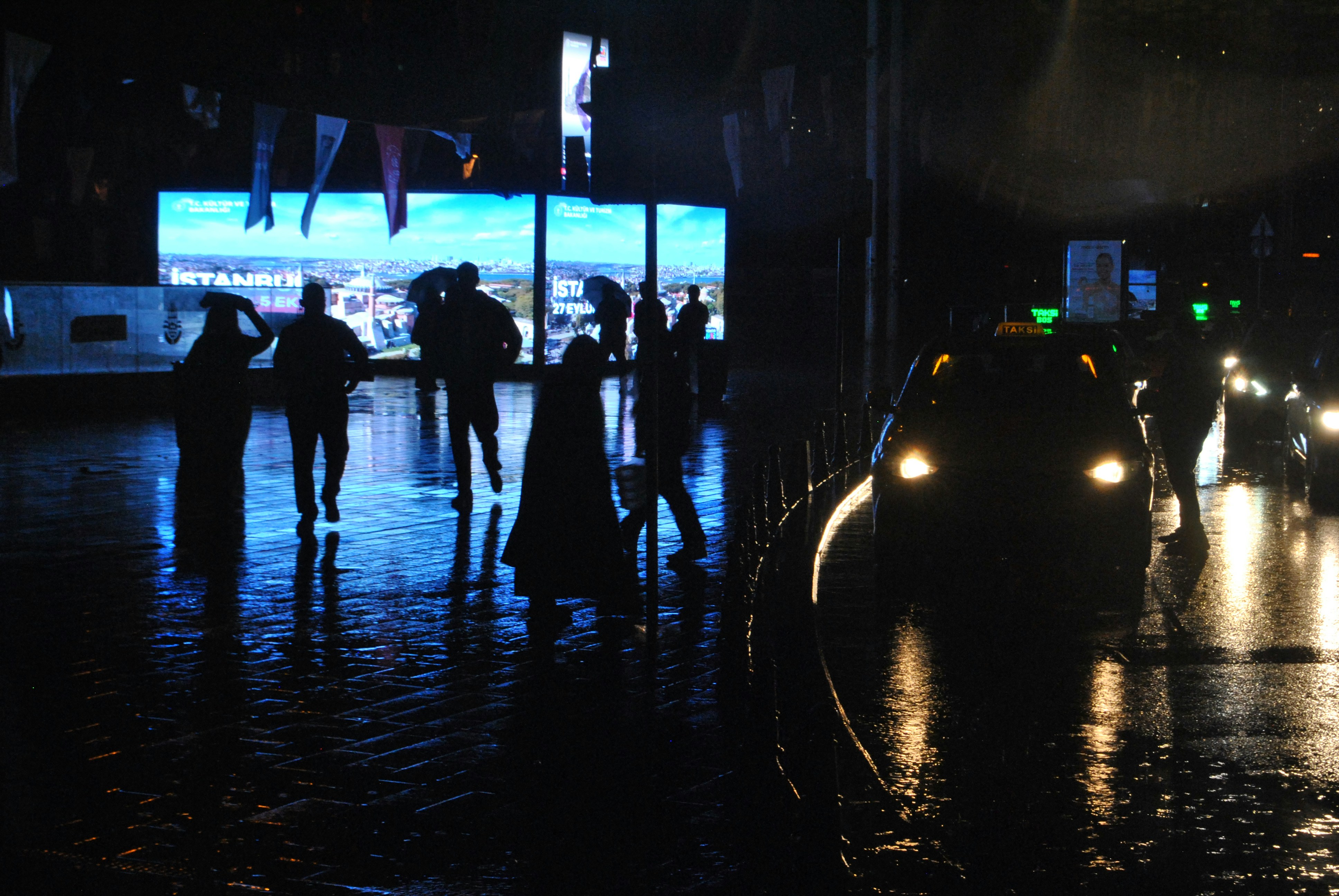 Urban Reflections: A Night in the Rain