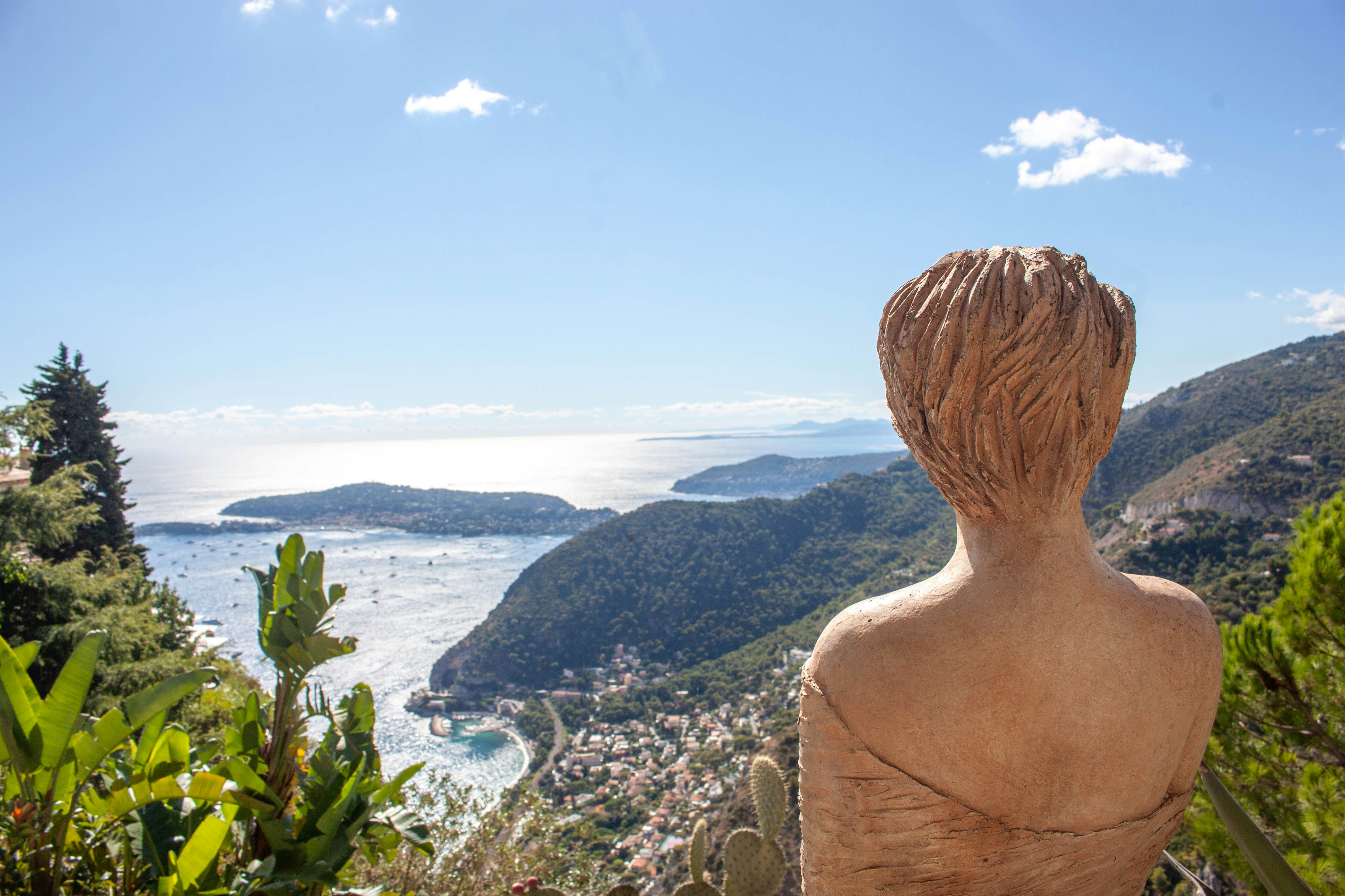 Stone Sentinel Overlooking a Sunlit Coastal Basin