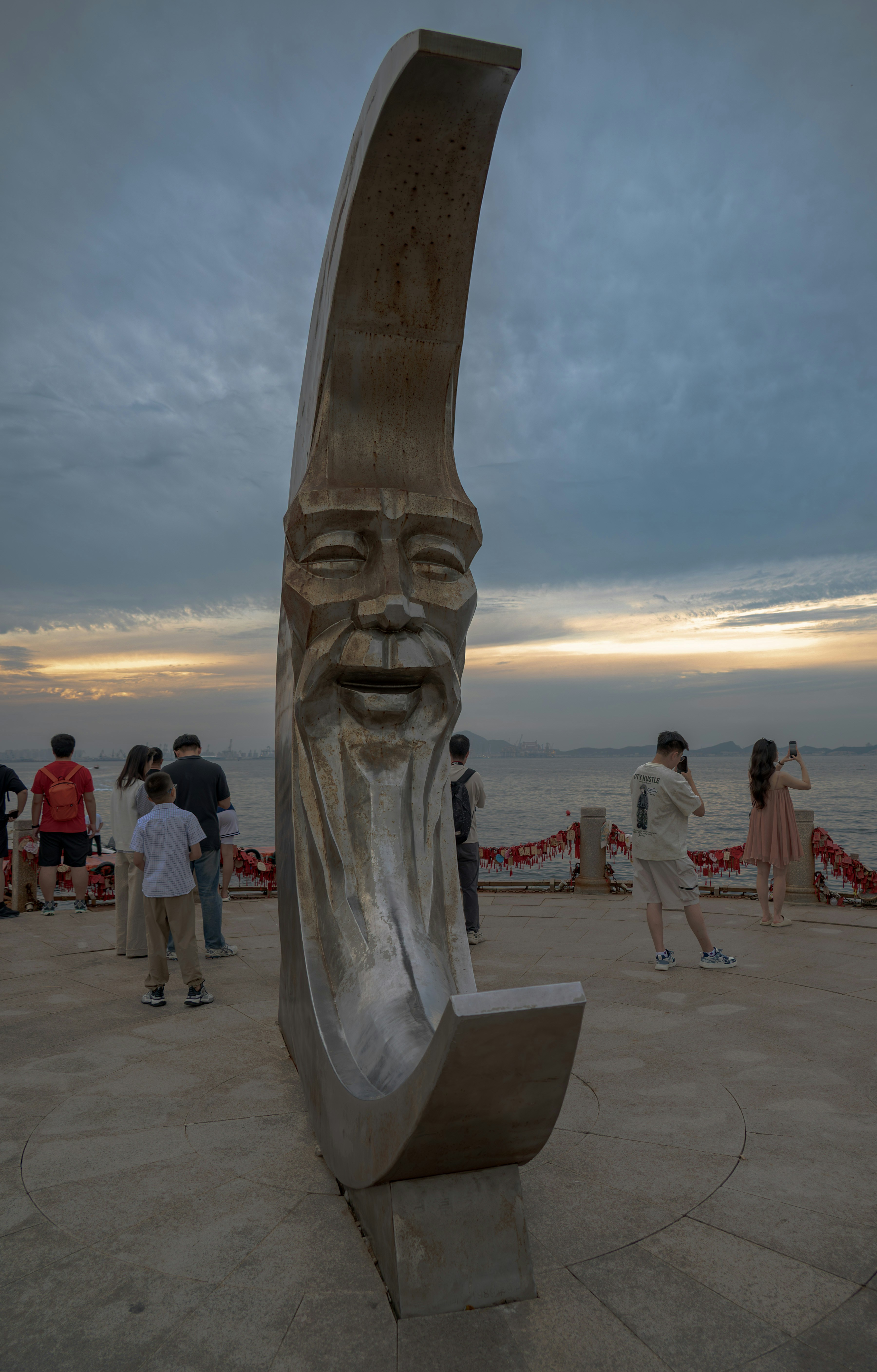 The Smiling Sentinel: A Metallic Tribute to Time