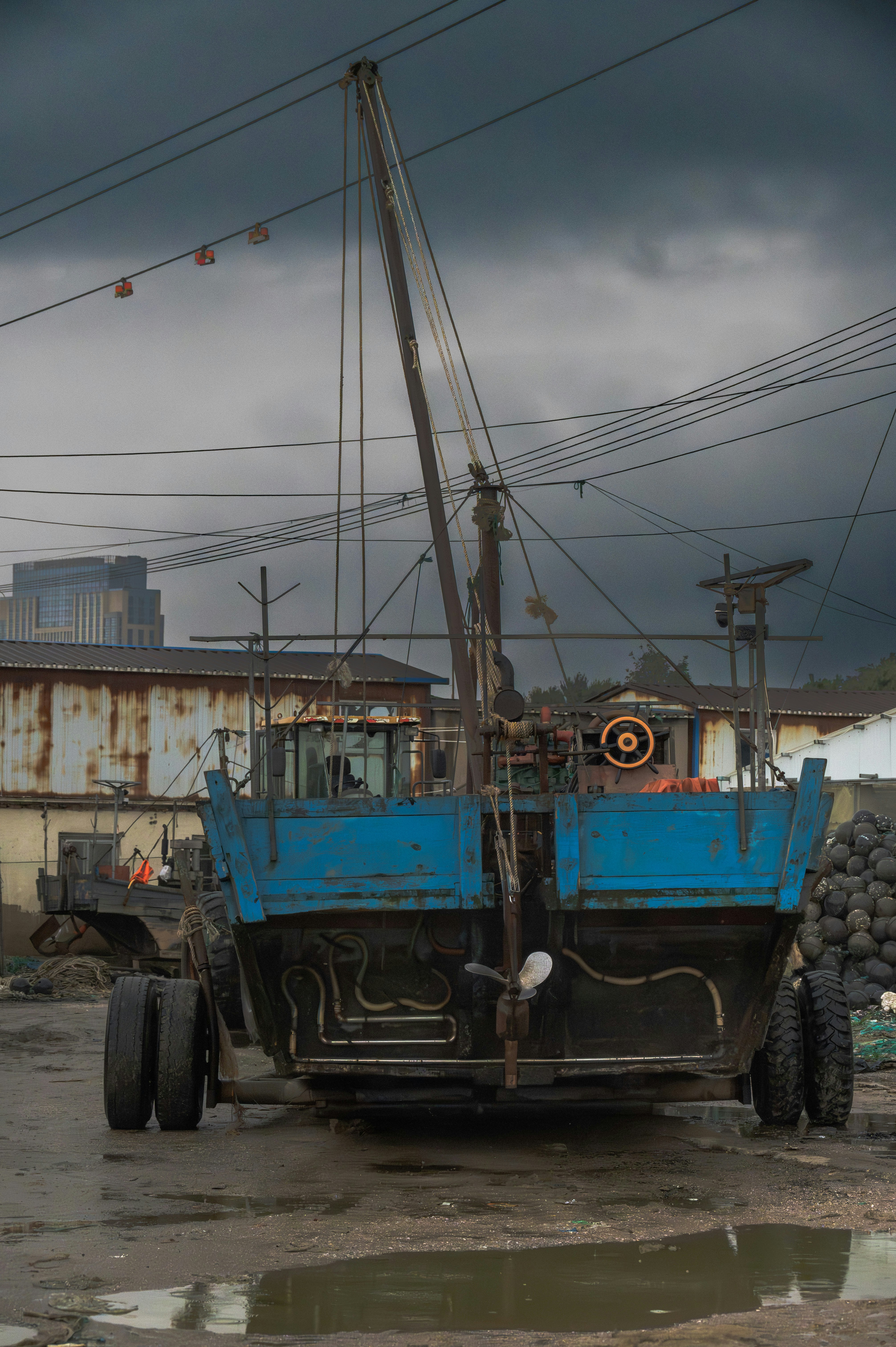 The Rusted Sentinel of the Harbor