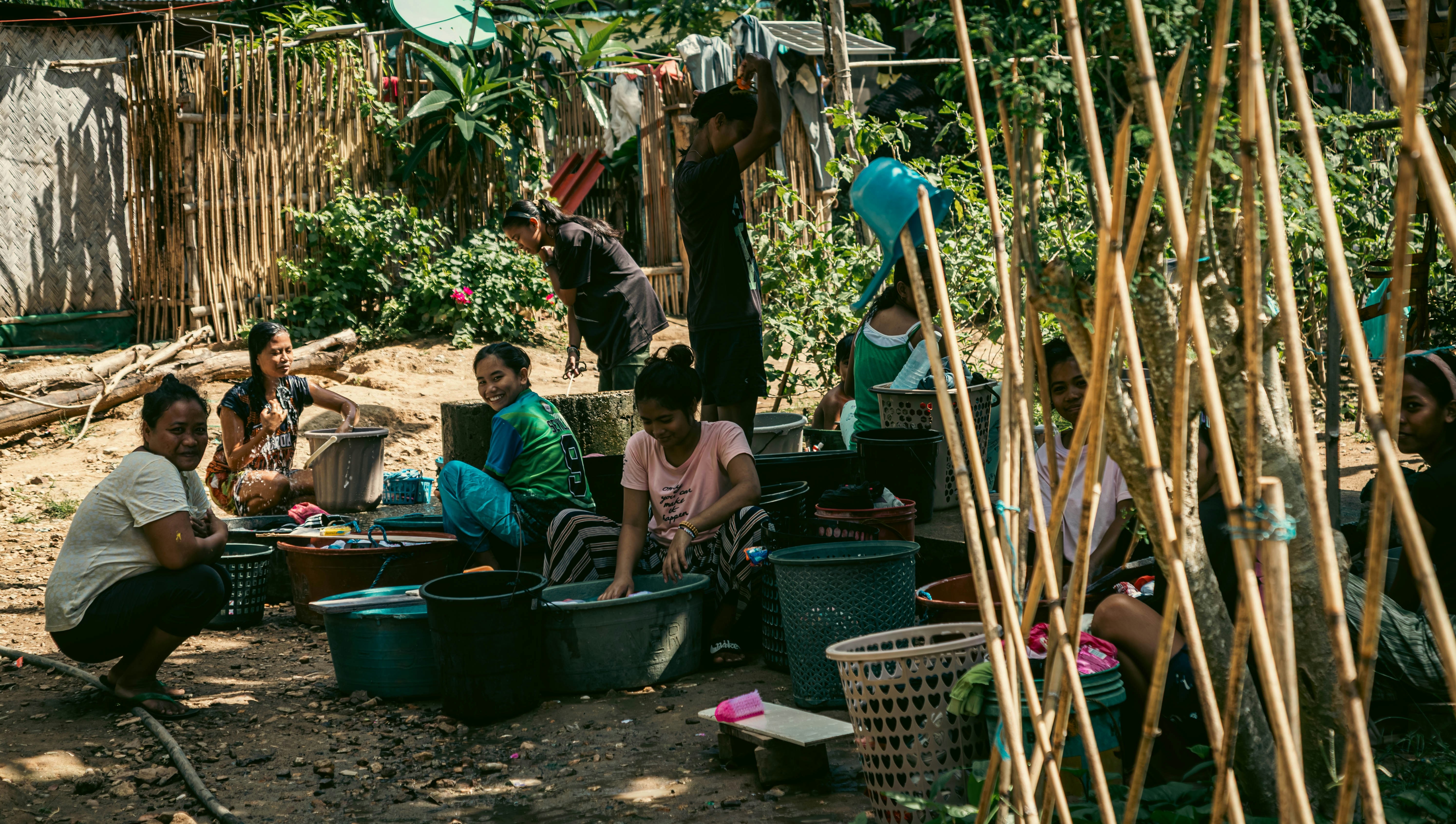 Harmony in Daily Chores: A Community Gathering