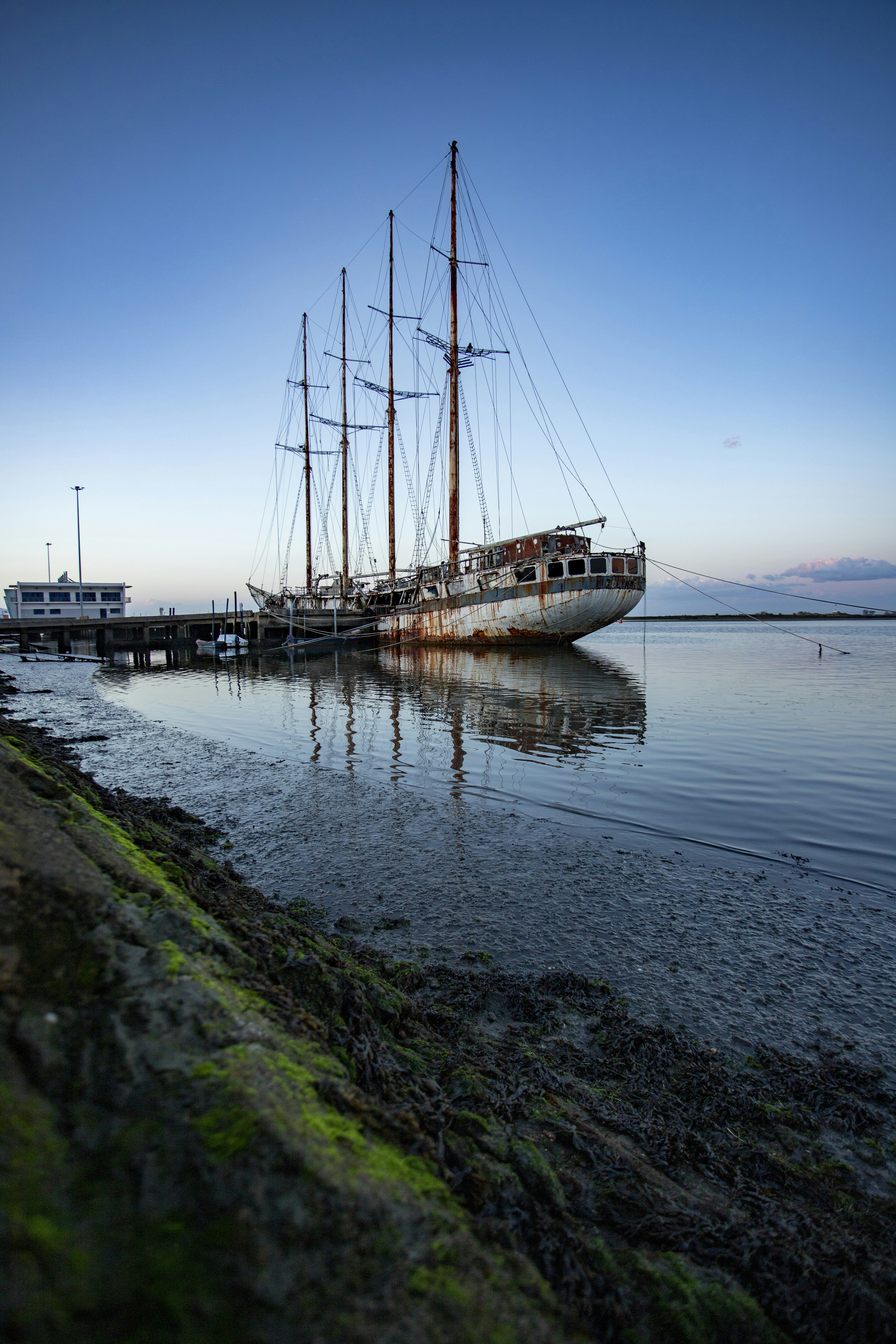 Echoes of the Past: A Maritime Relic at Dusk