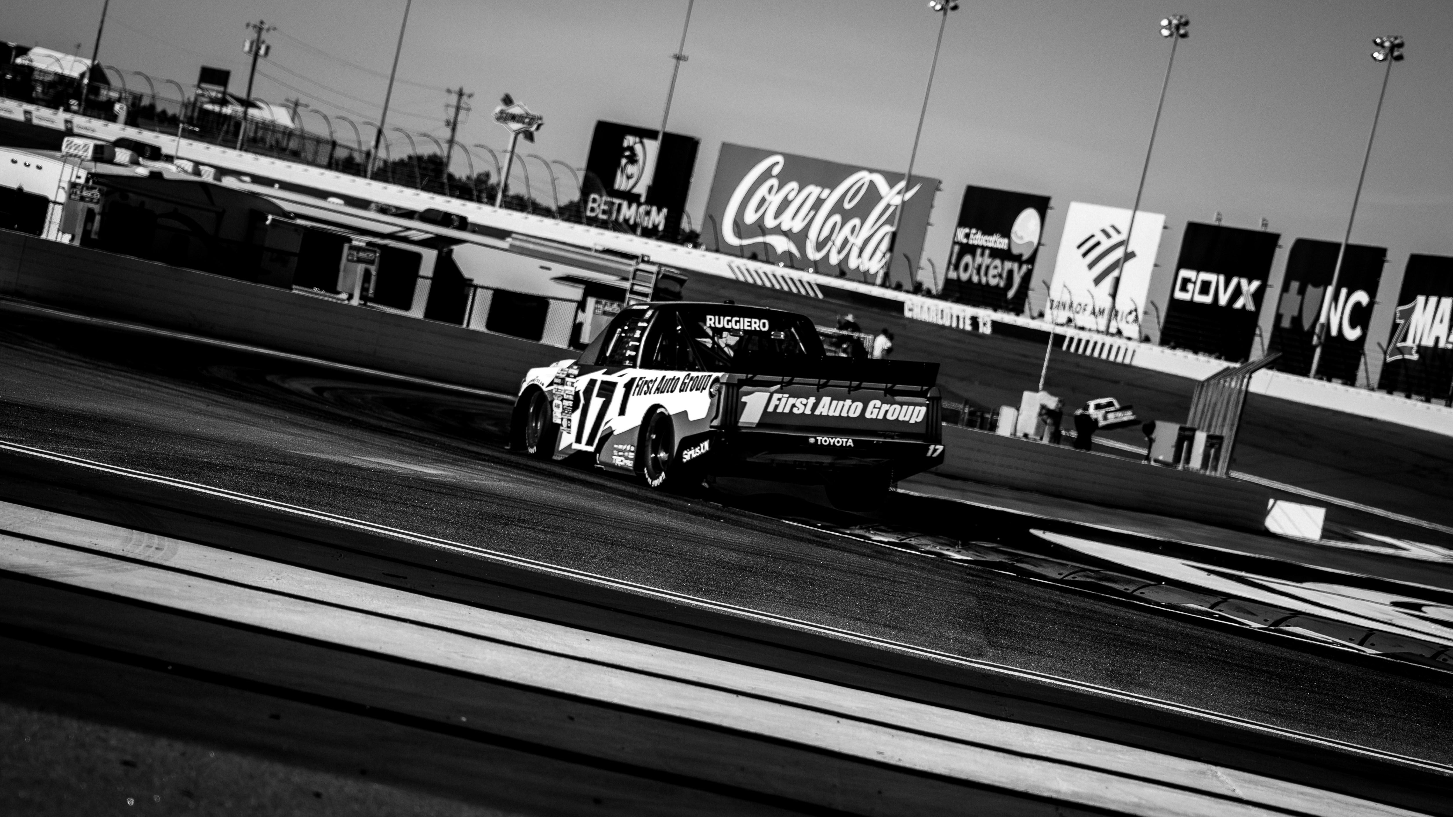 Racing Through Shadows: A Truck's Journey