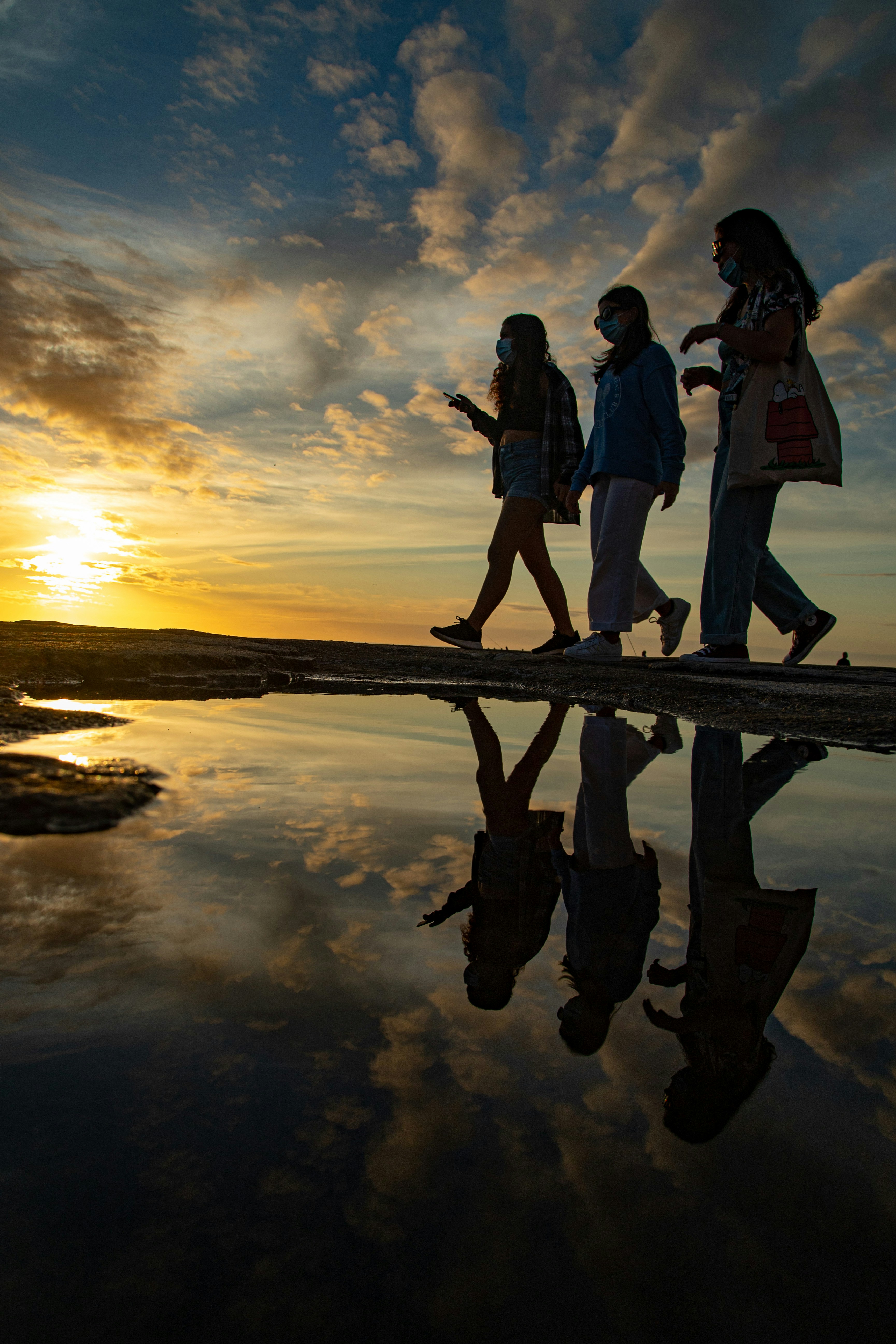 Sunset Stroll Reflections