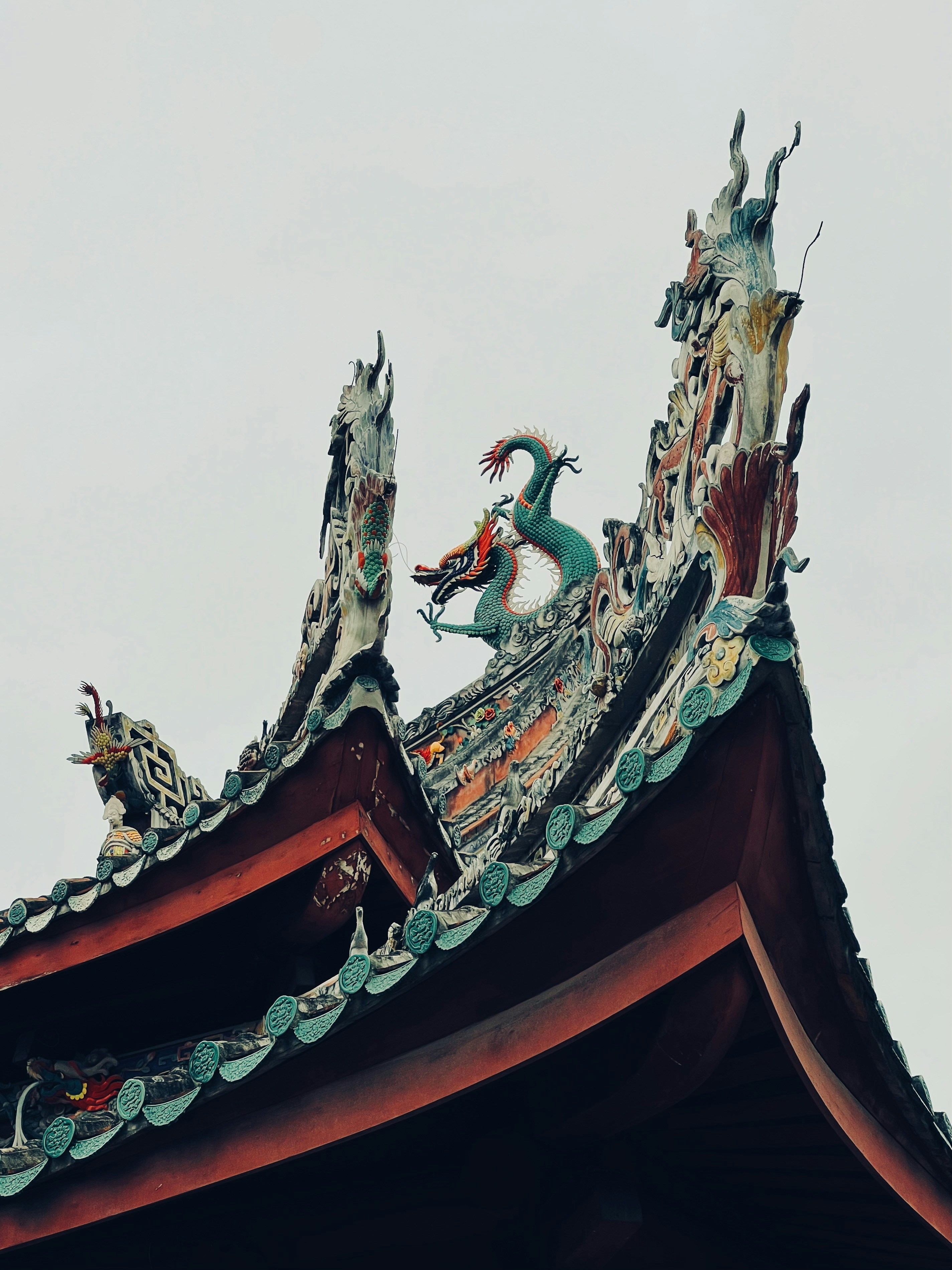 Emblems of Tradition: The Mythical Guardians of the Rooftop