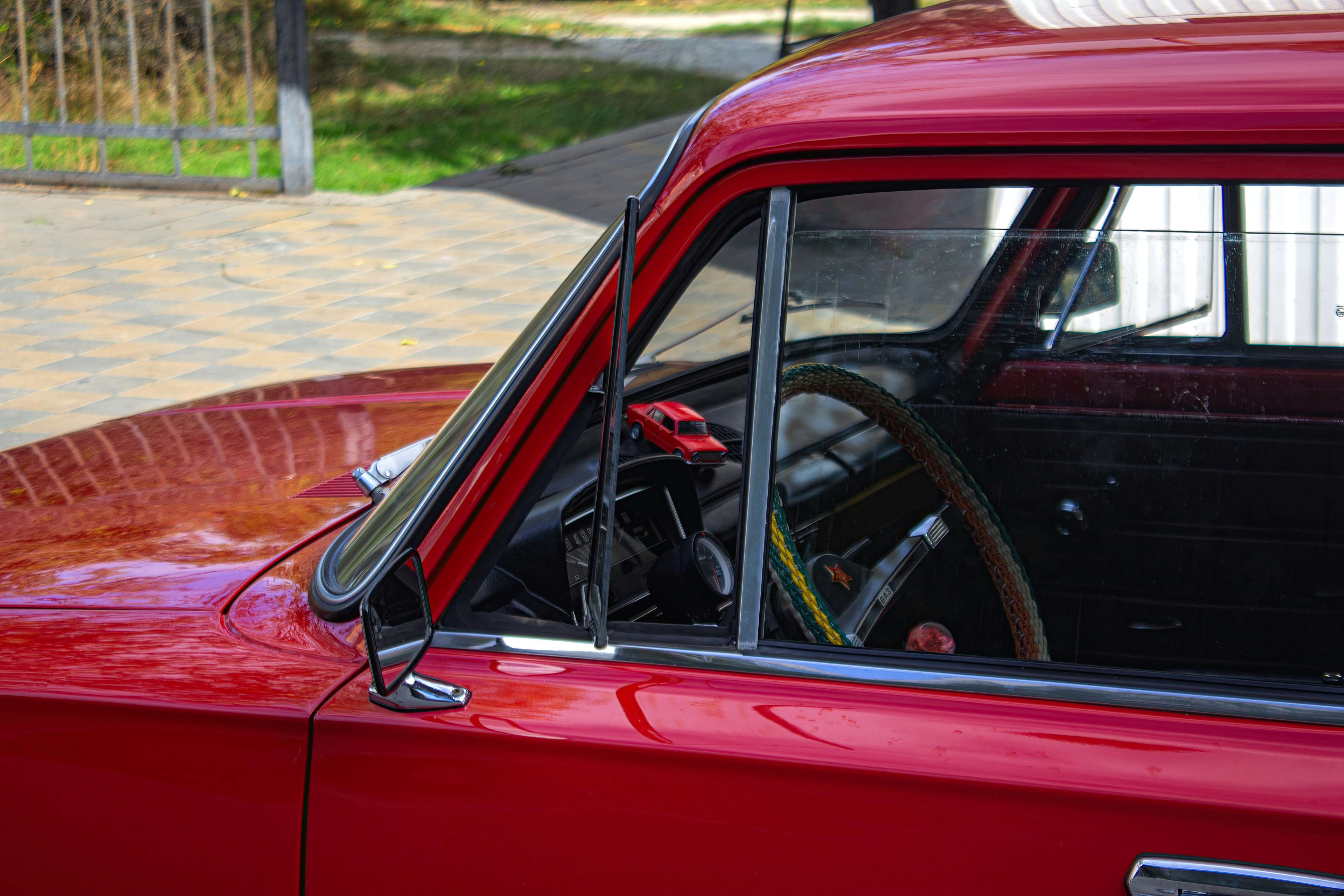 Vintage Red Elegance: A Glimpse Inside