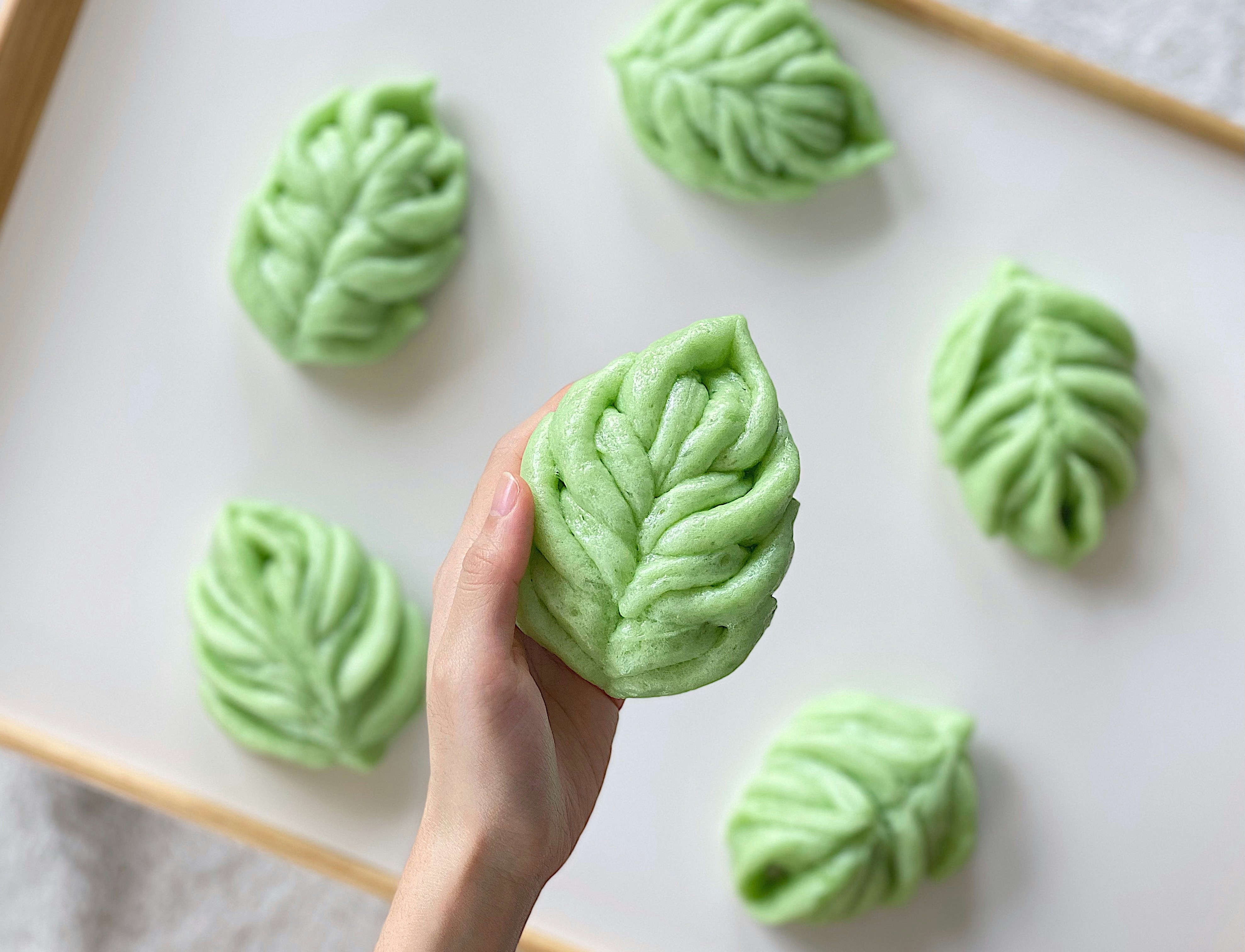Nature's Delight: Handcrafted Green Leaf Treats