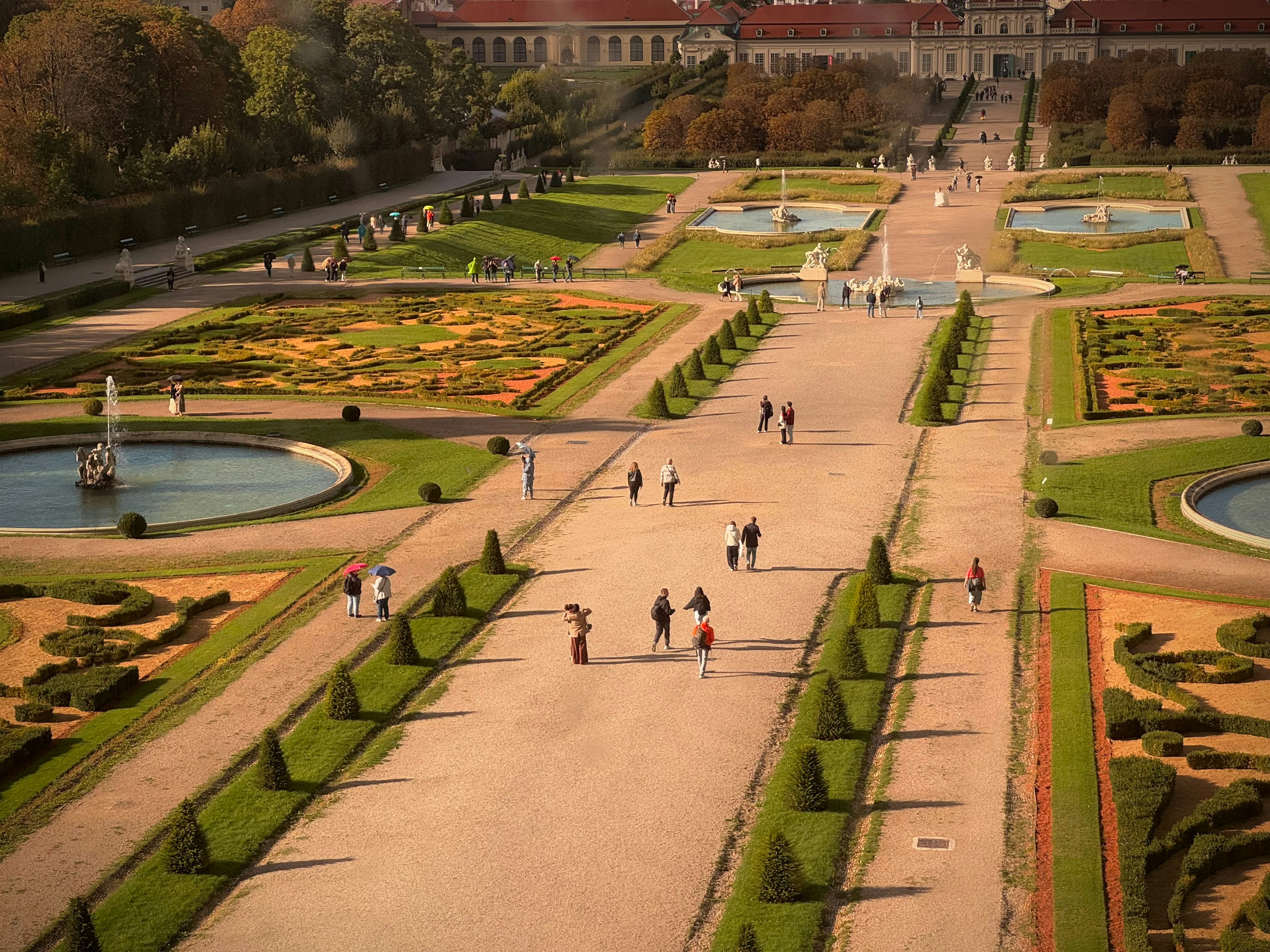 Symphony of Green and Gold in a Historic Garden