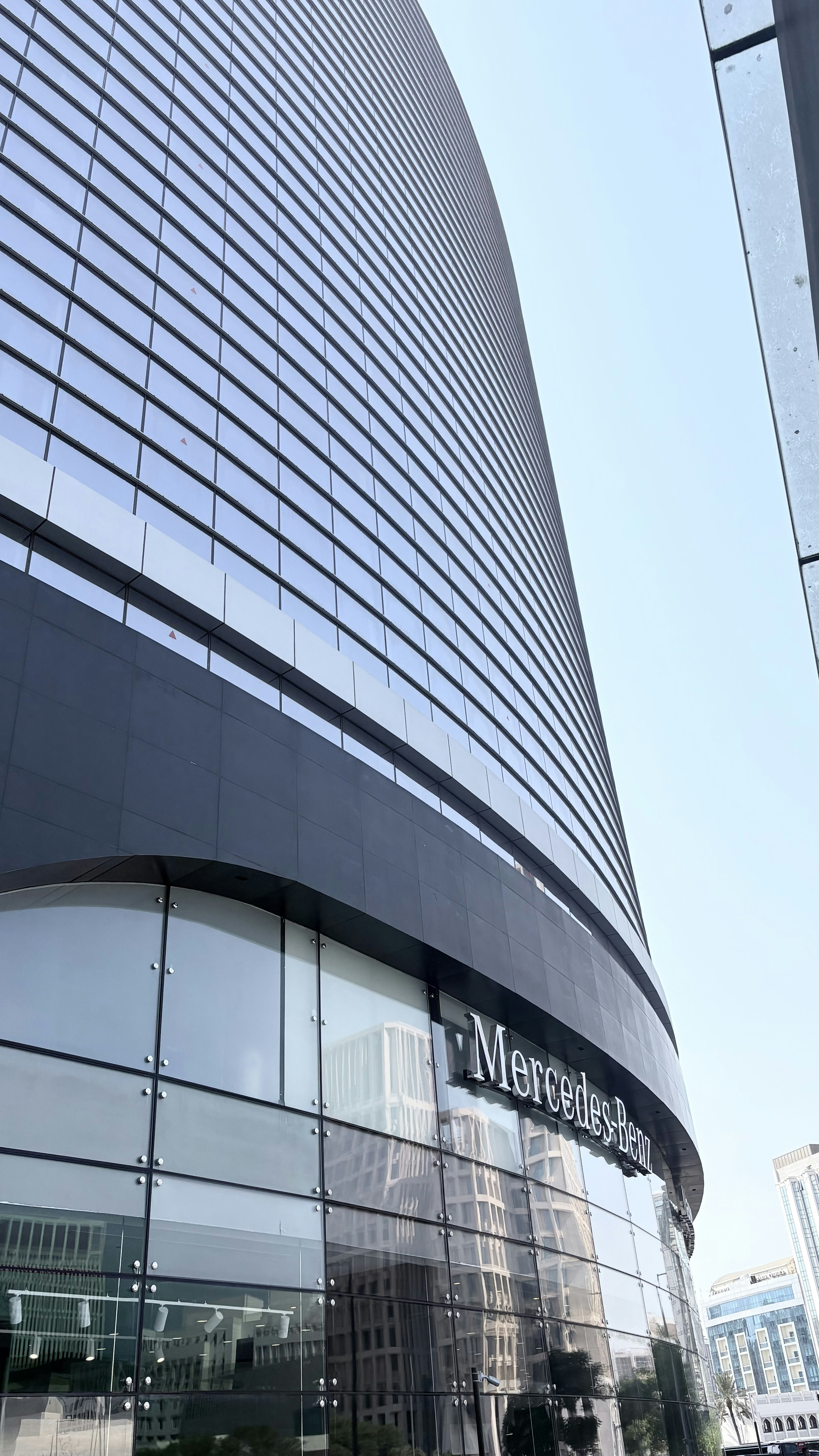 Modern mercedes-benz building with glass facade photo – Free Modern ...