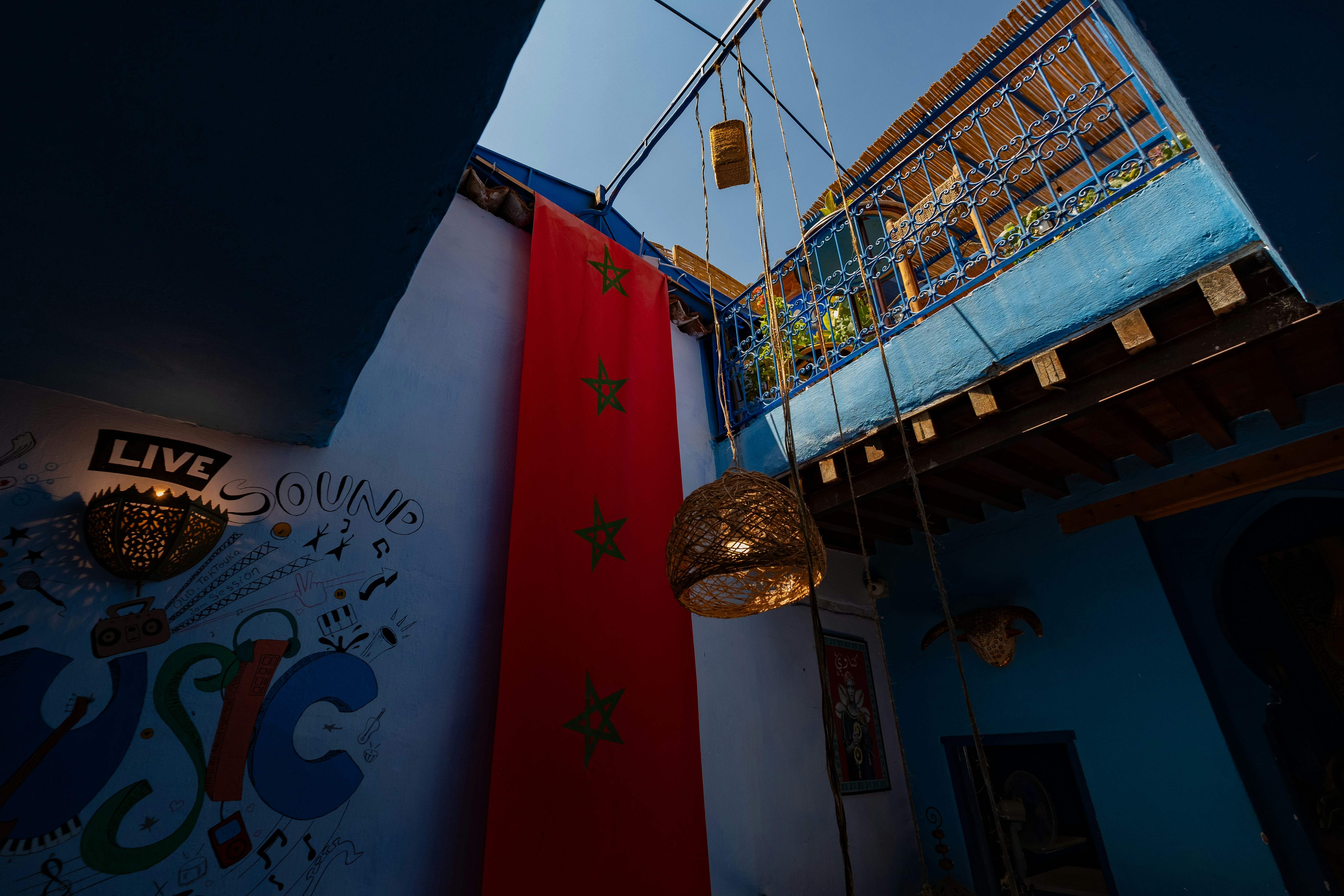 A Harmony of Culture and Light in a Moroccan Courtyard