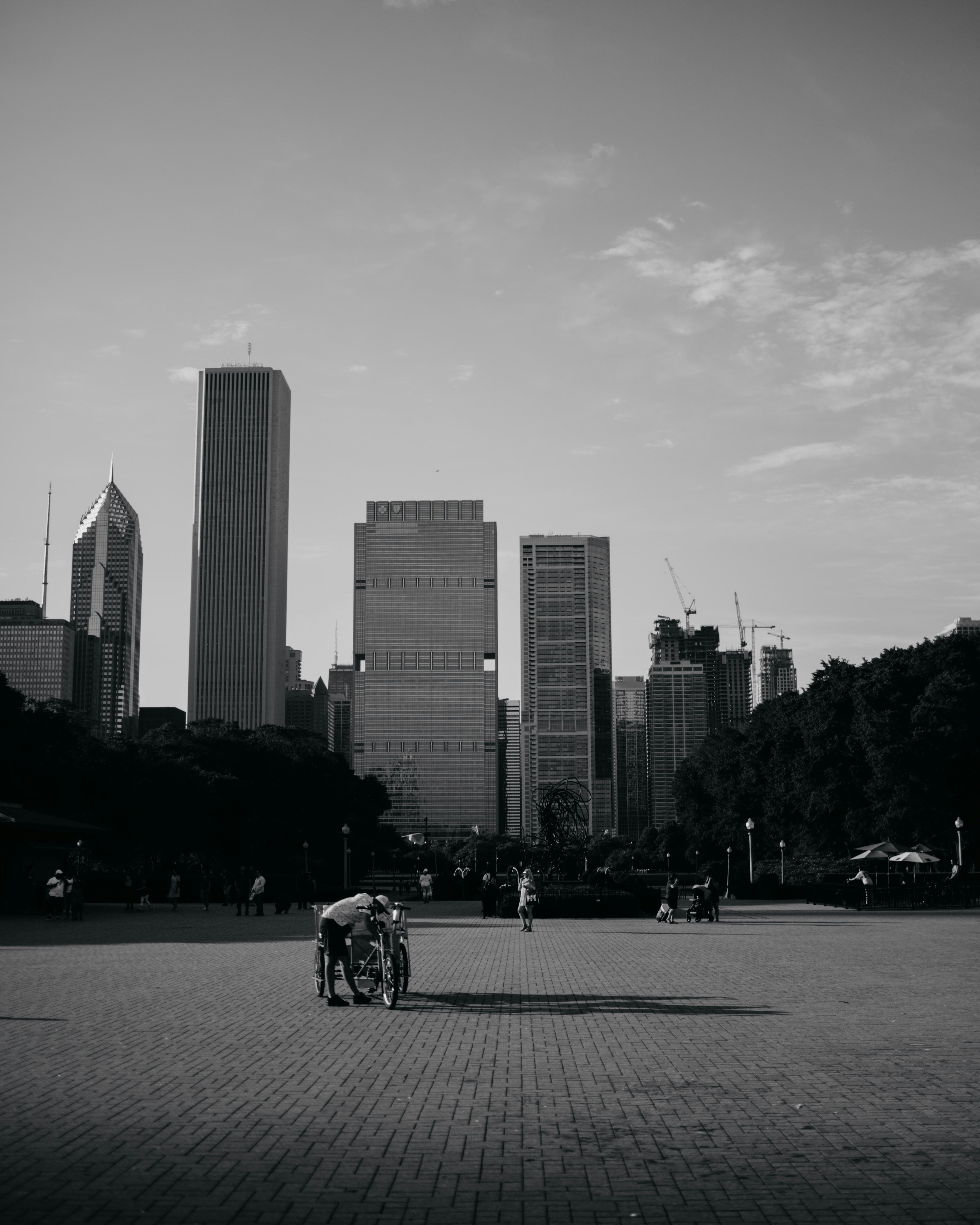 Urban Symphony: A Dance of Shadows and Steel