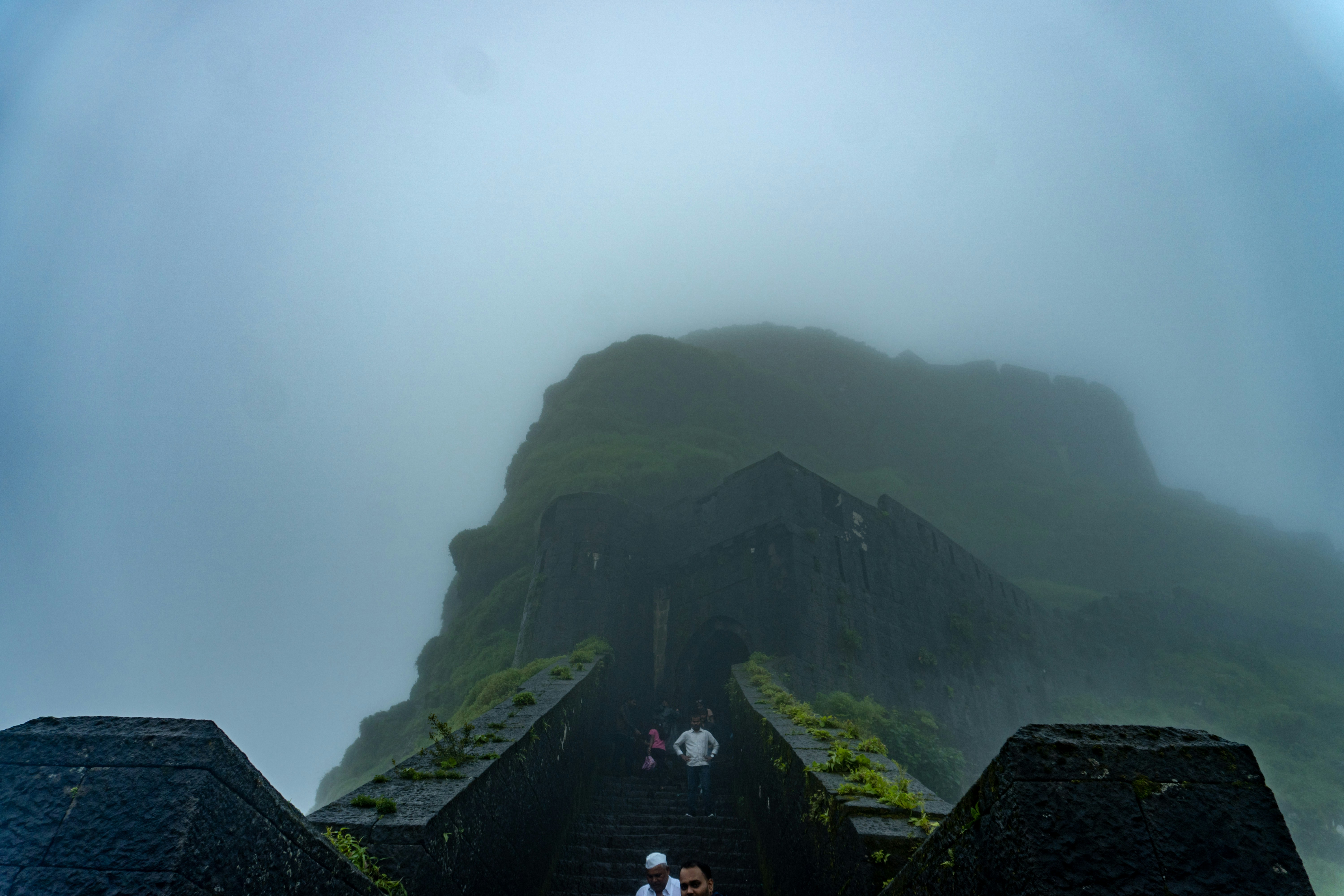 Mystical Ascent: A Journey Through the Fog