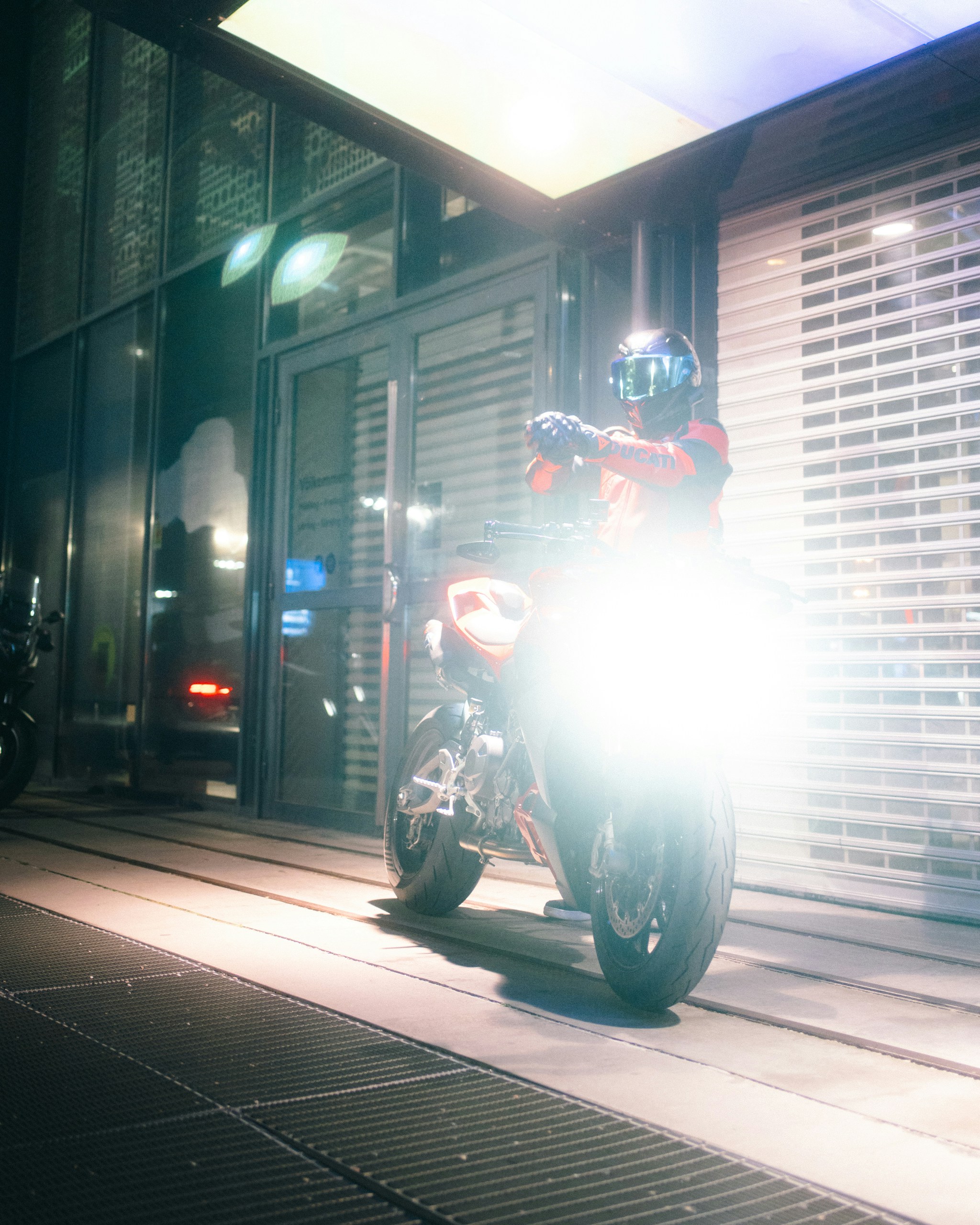 Urban Night Rider: Embracing the Neon Glow