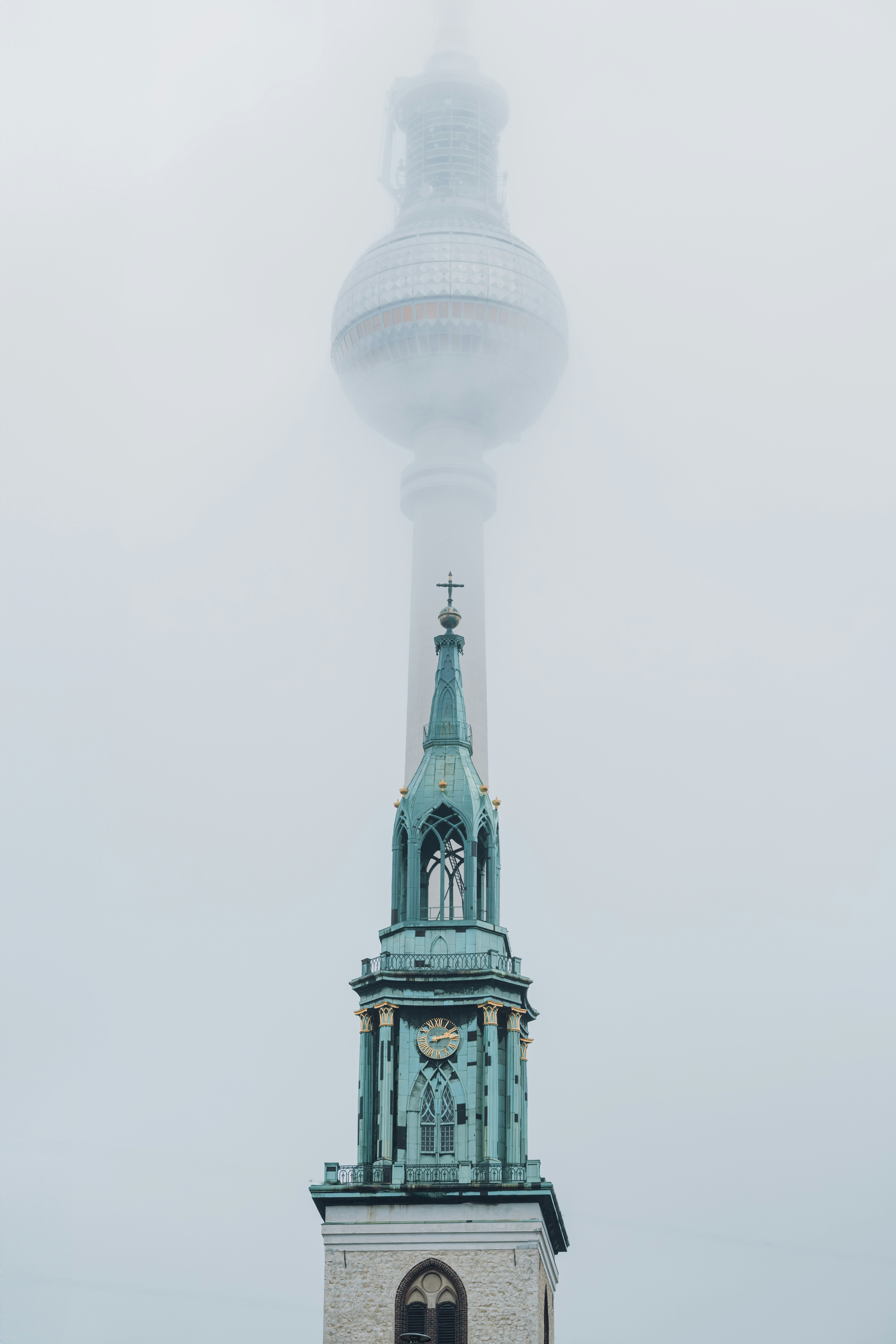 Veiled Heritage: A Dance of Towers in the Mist