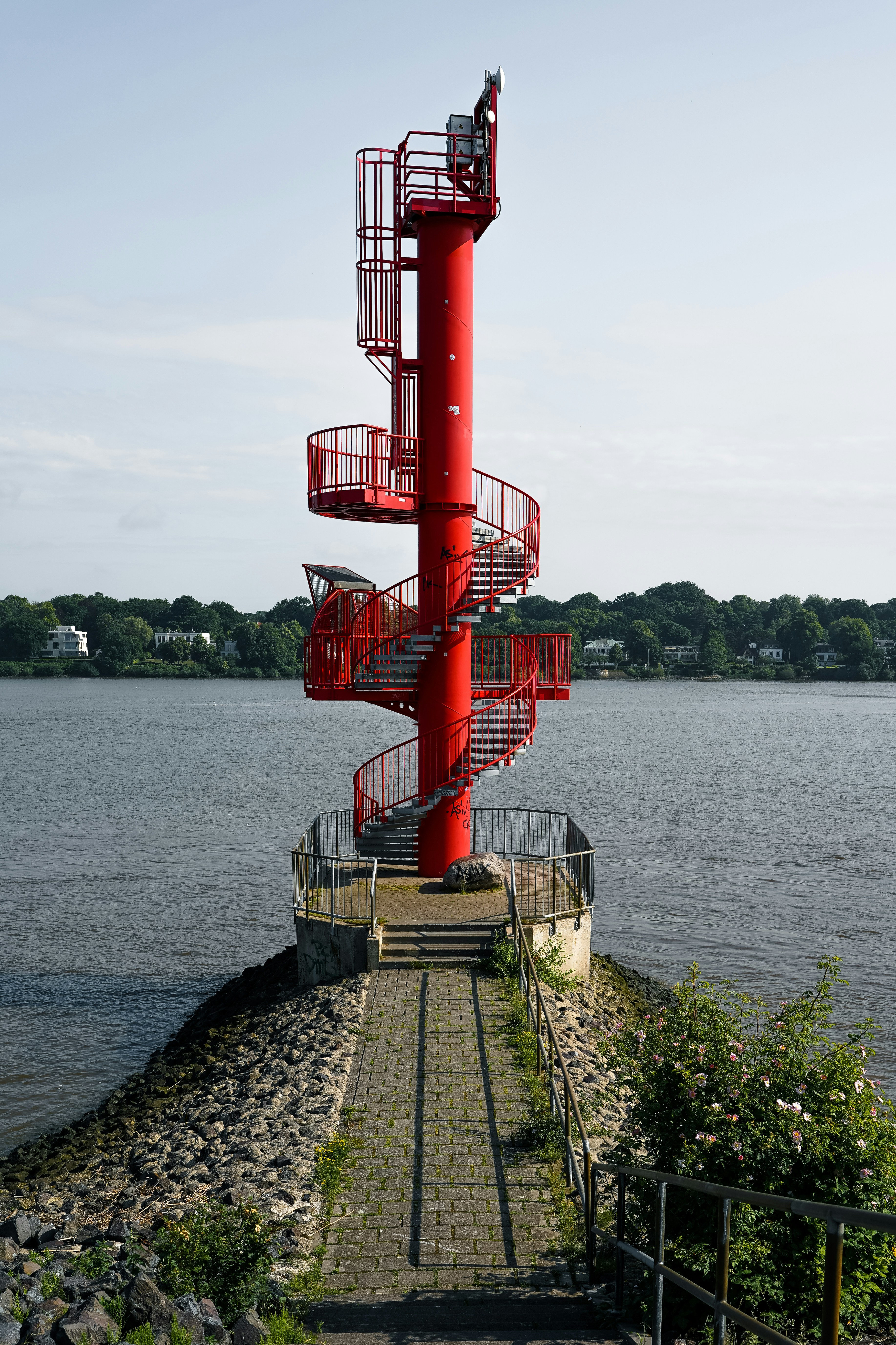 The Crimson Spiral: A Beacon by the Water