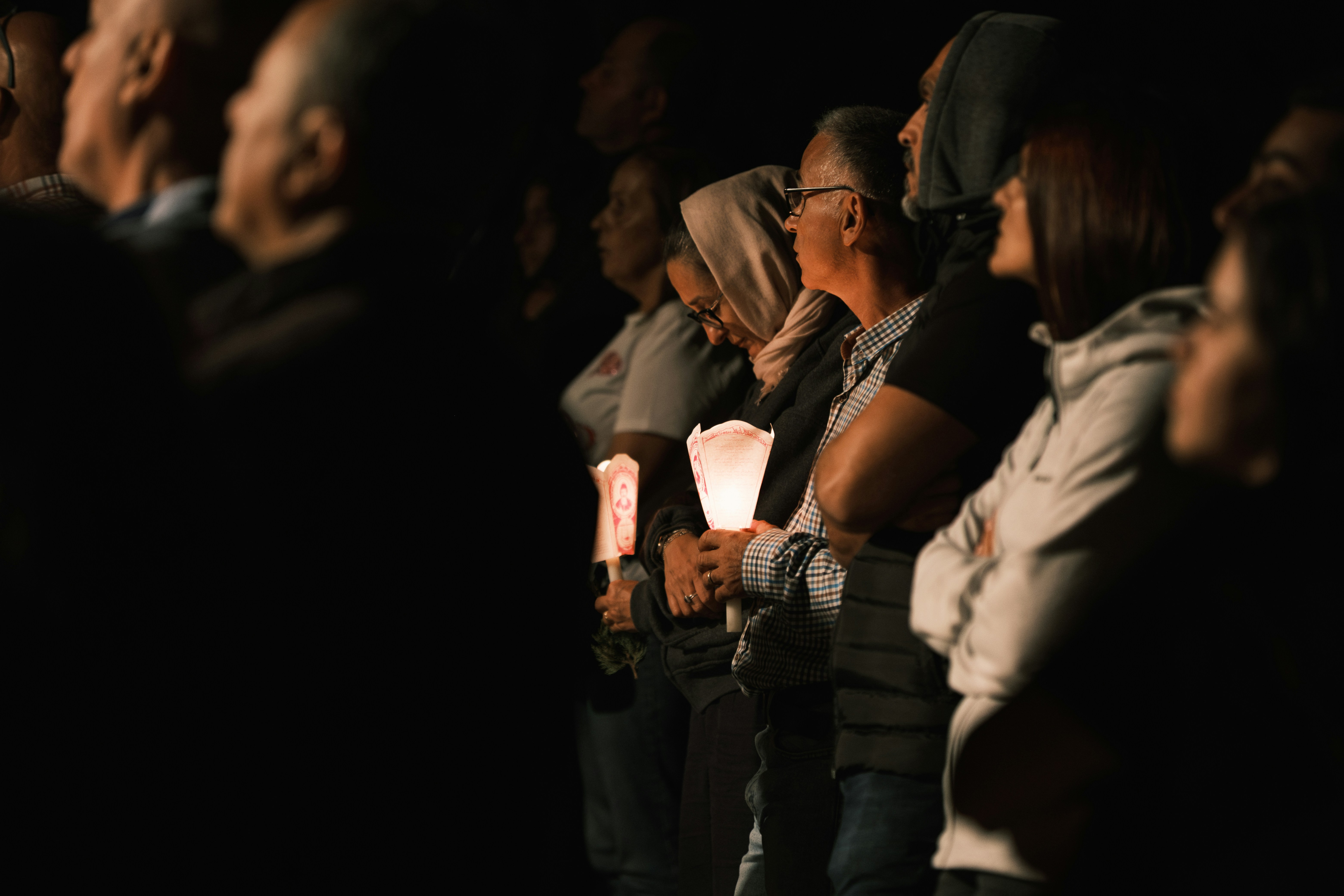 Silent Vigil in the Glow of Hope