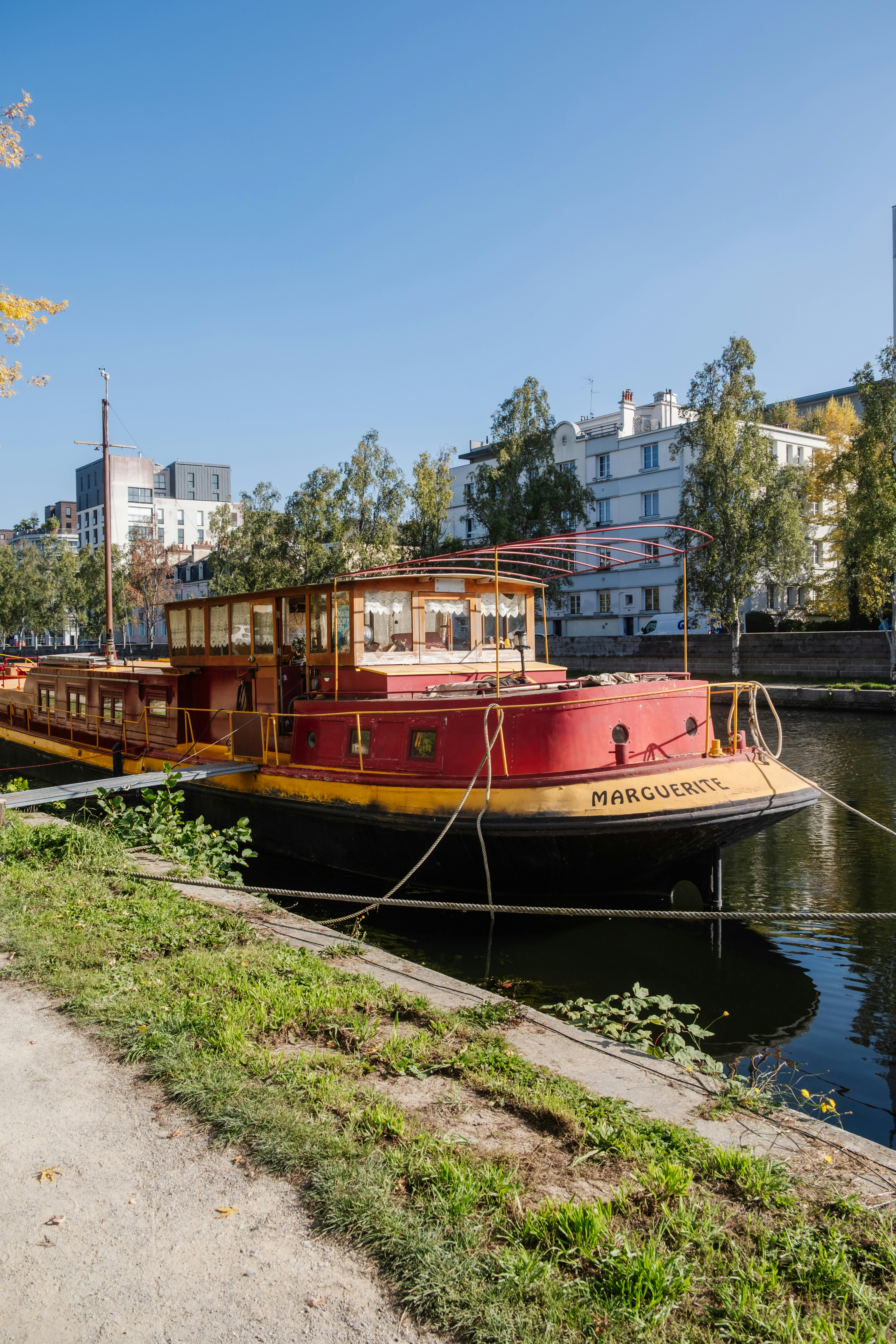 The Tranquil Charm of a Canal Houseboat